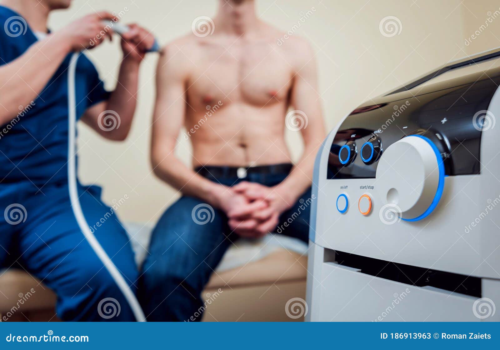Shock Wave Therapy. the Magnetic Field, Rehabilitation Stock Image ...