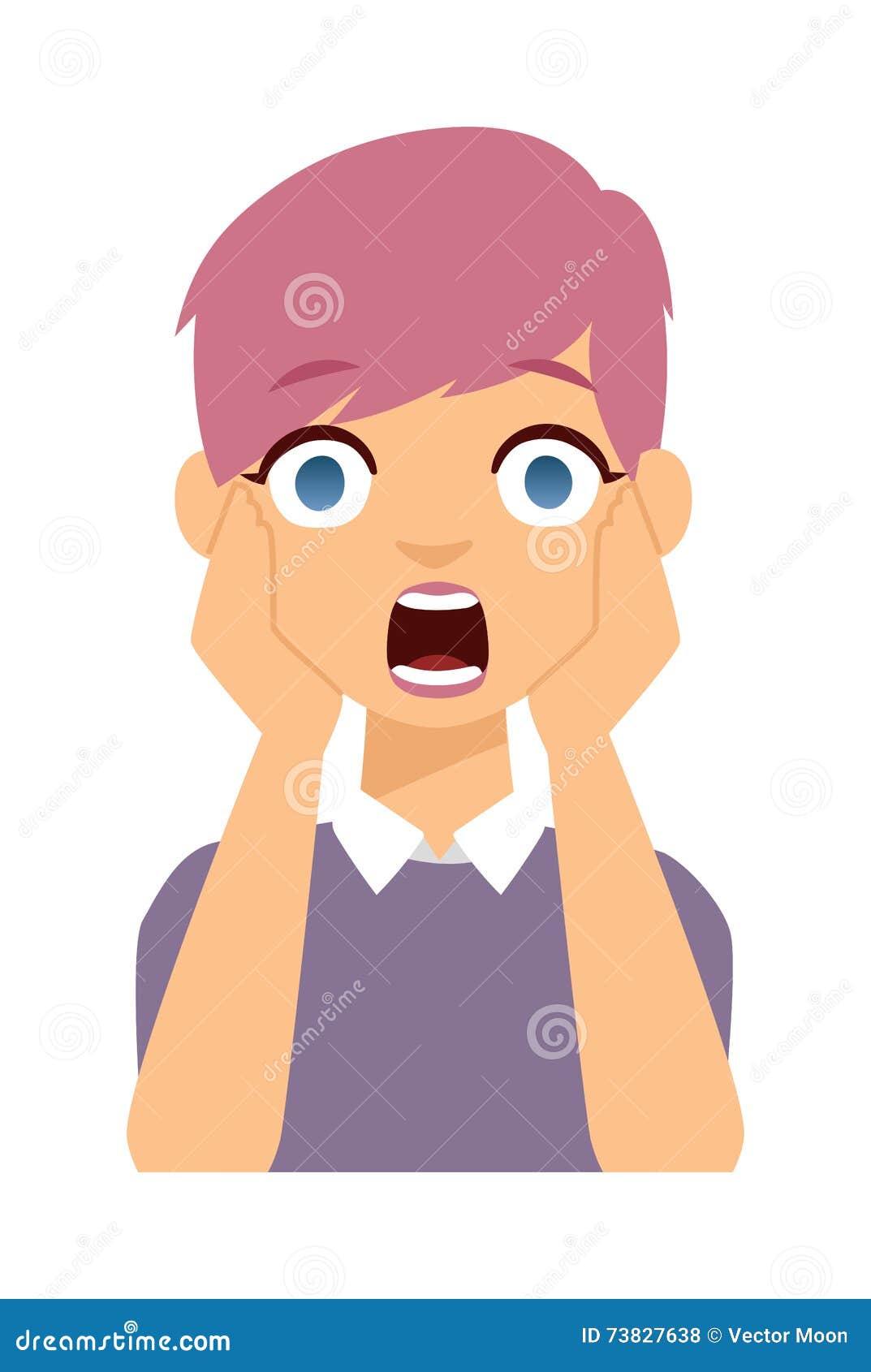 Shock Woman Vector Illustration Stock Vector Illustration Of Human