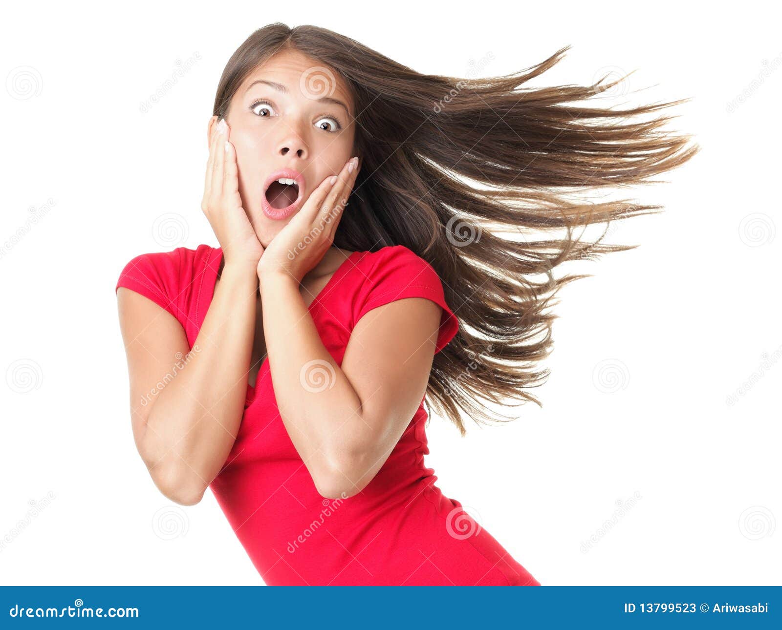 Shocked stock image. Image of person, asian, model, isolated - 13799523