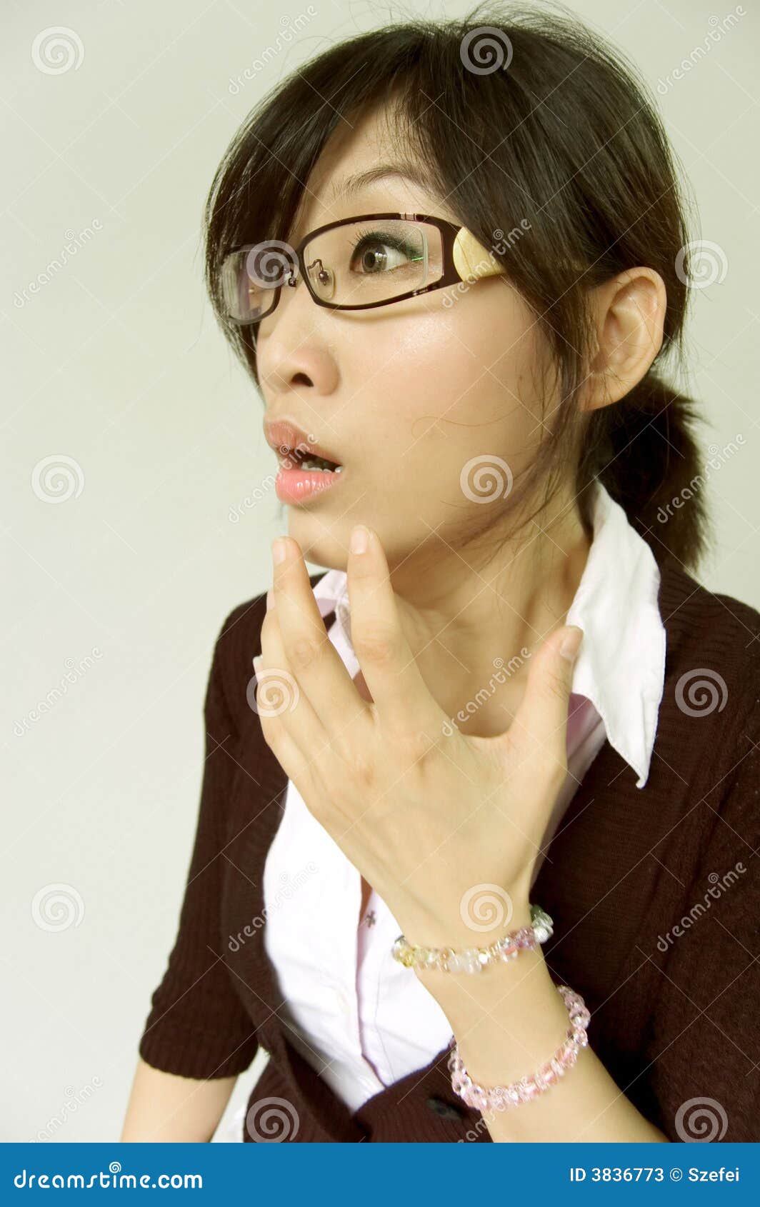 Shocked stock image. Image of eyes, beautiful, collar - 3836773