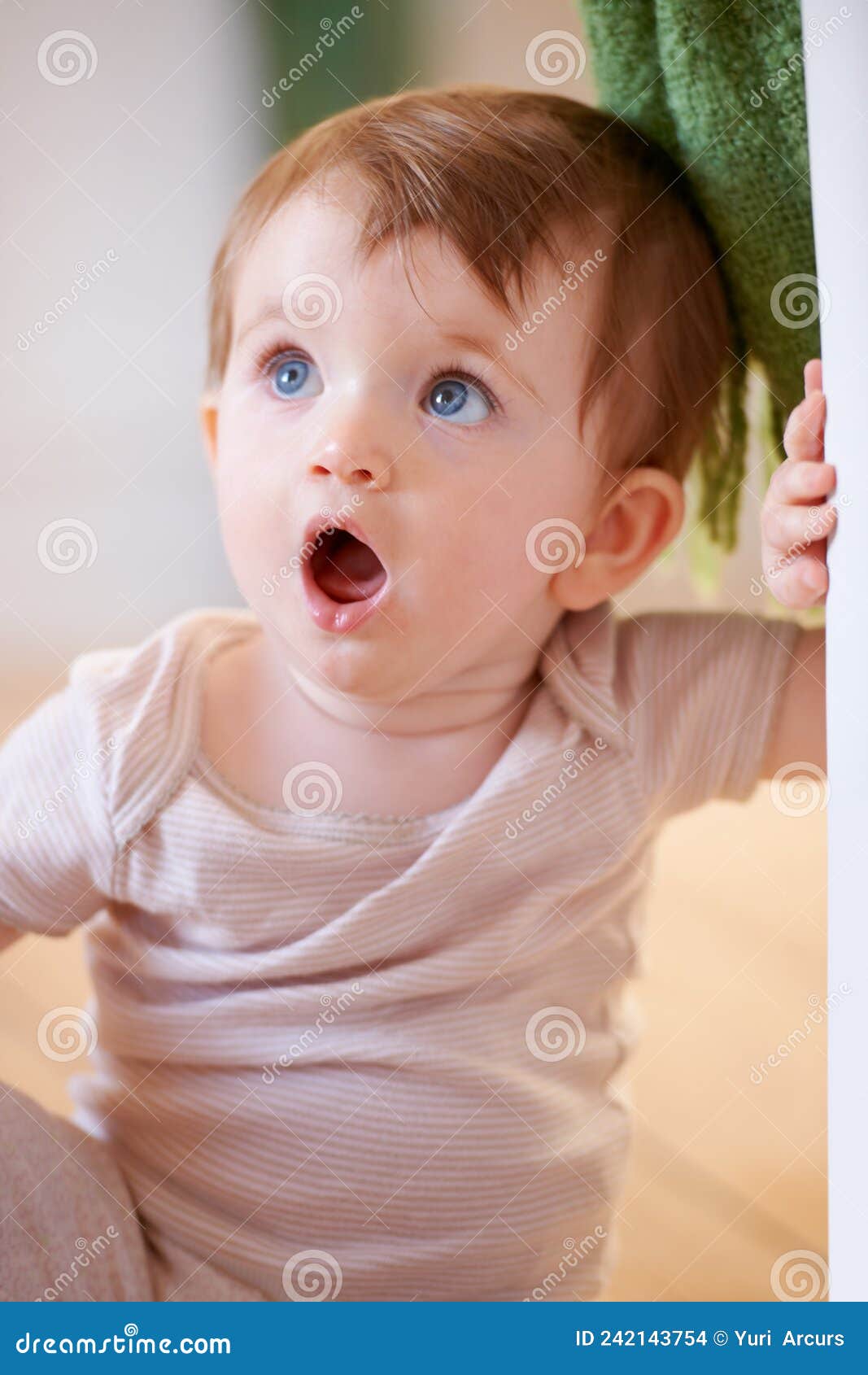Shocked. an Adorable Little Baby Looking Surprised. Stock Photo - Image ...