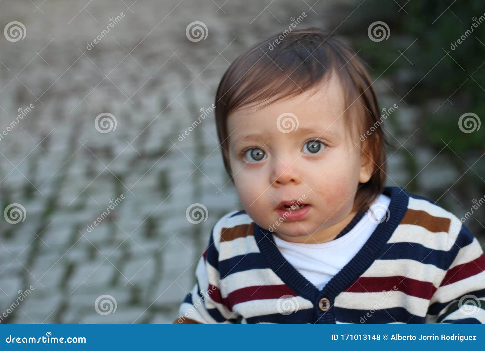 Shocked Baby Looking at Camera Stock Photo - Image of expression, blue ...