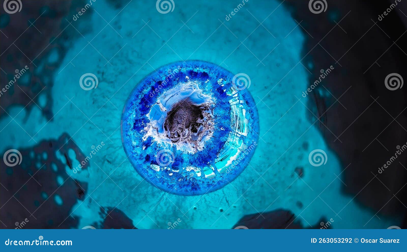 Shocked Blue Planet, Abstract Circular Image with Multiple ...