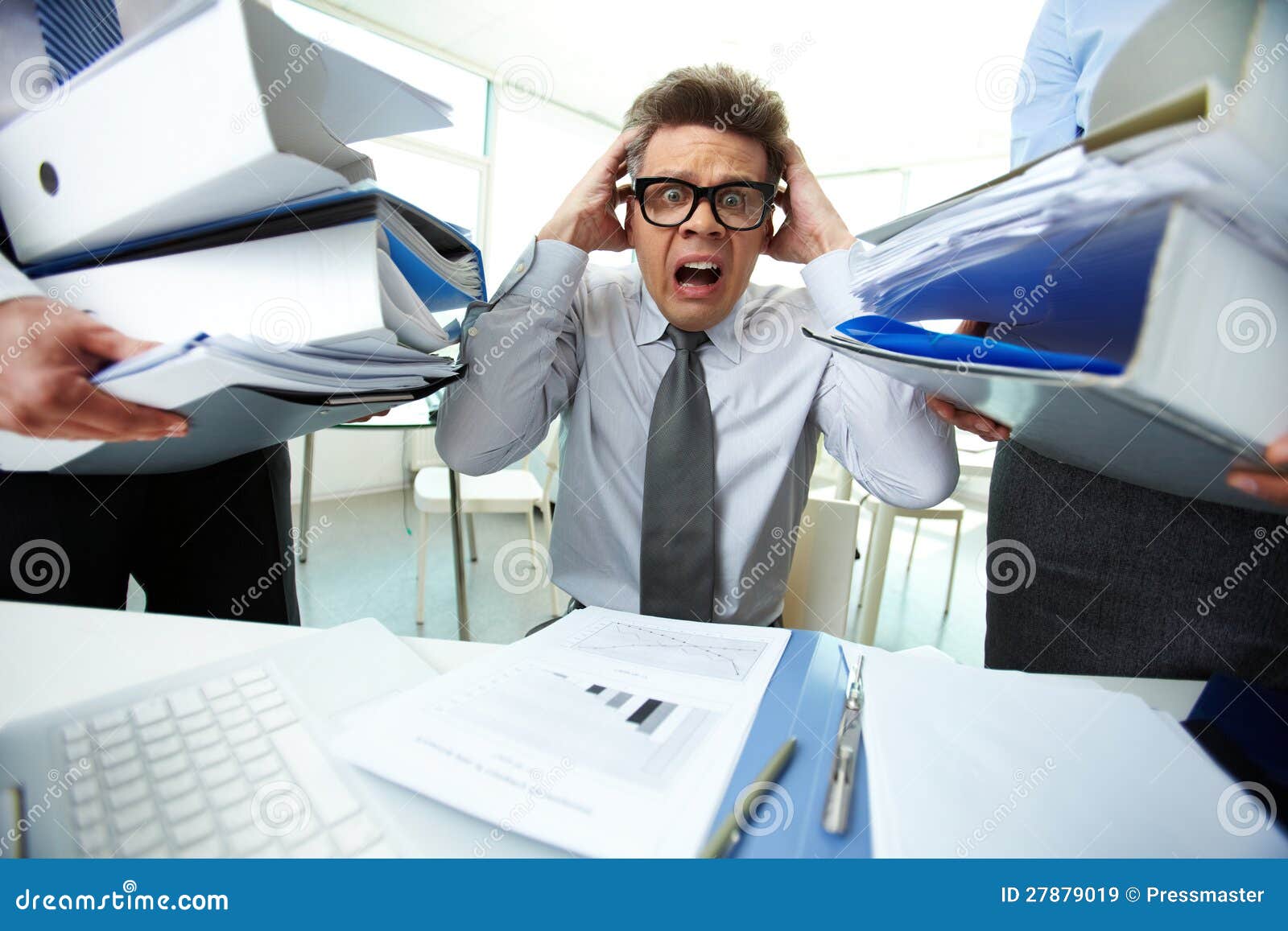 Shocked bookkeeper stock image. Image of corporate, caucasian - 27879019