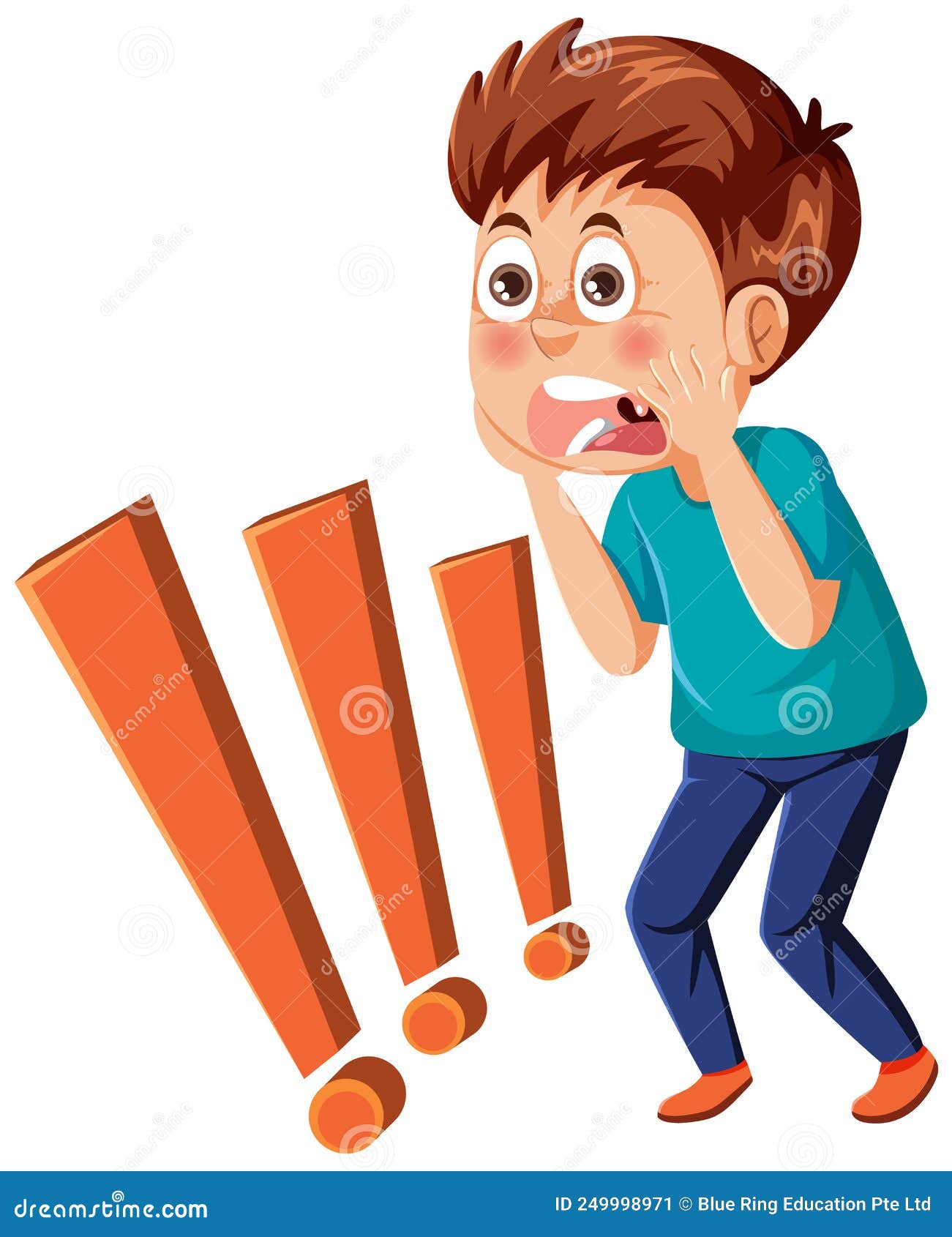 Shocked Boy Cartoon Character Stock Vector - Illustration of clipart ...