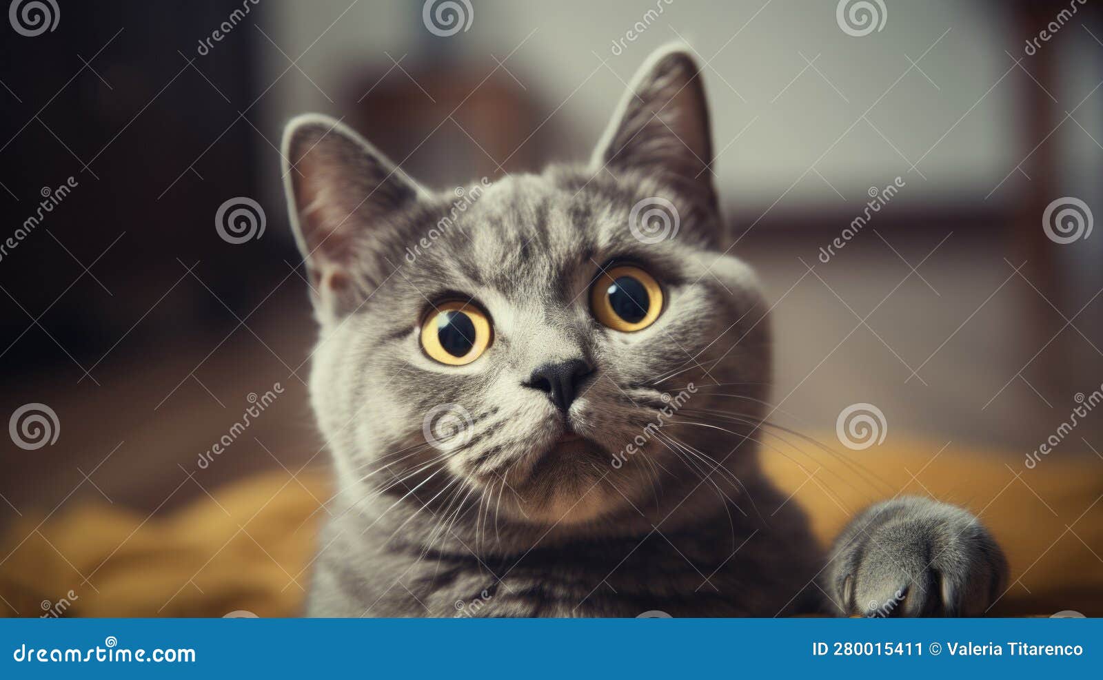 Shocked Cat, Surprised, Puzzled, Funny, Generated AI. Stock ...