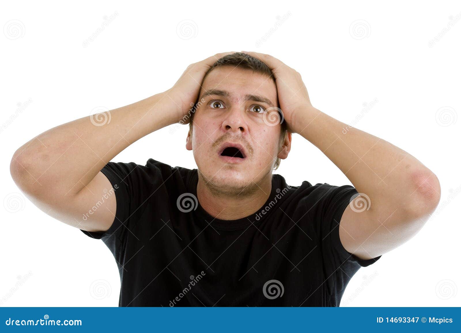 Shocked caucasian man stock image. Image of unhappy, face - 14693347