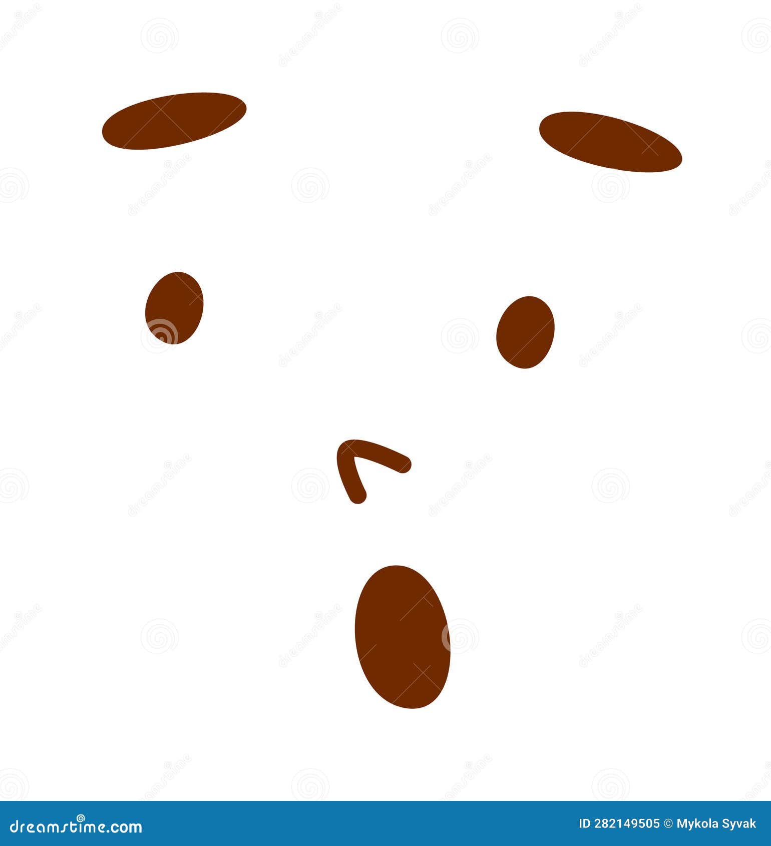 Shocked Character Face stock vector. Illustration of expression - 282149505