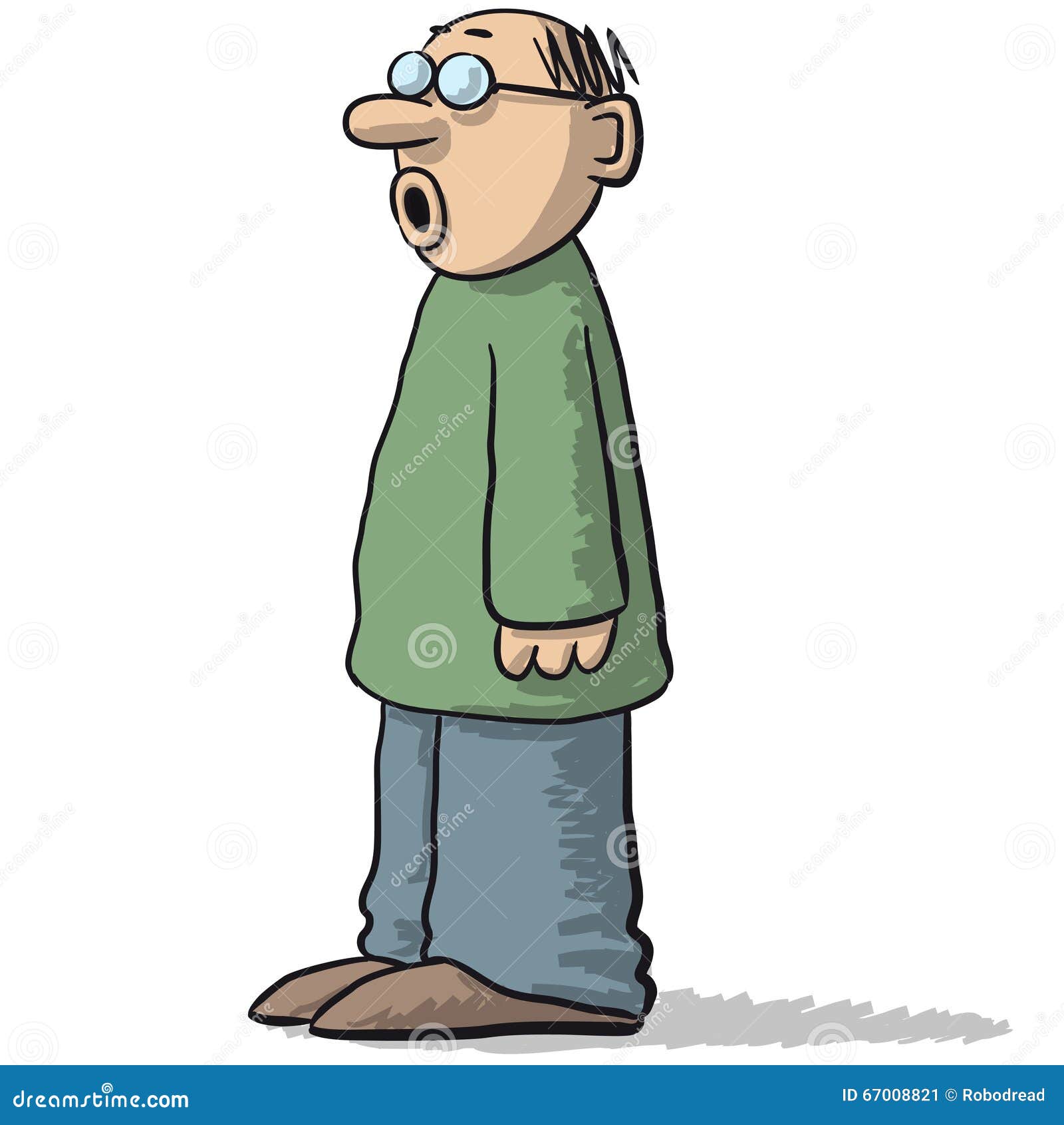 Shocked character stock vector. Illustration of funny - 67008821