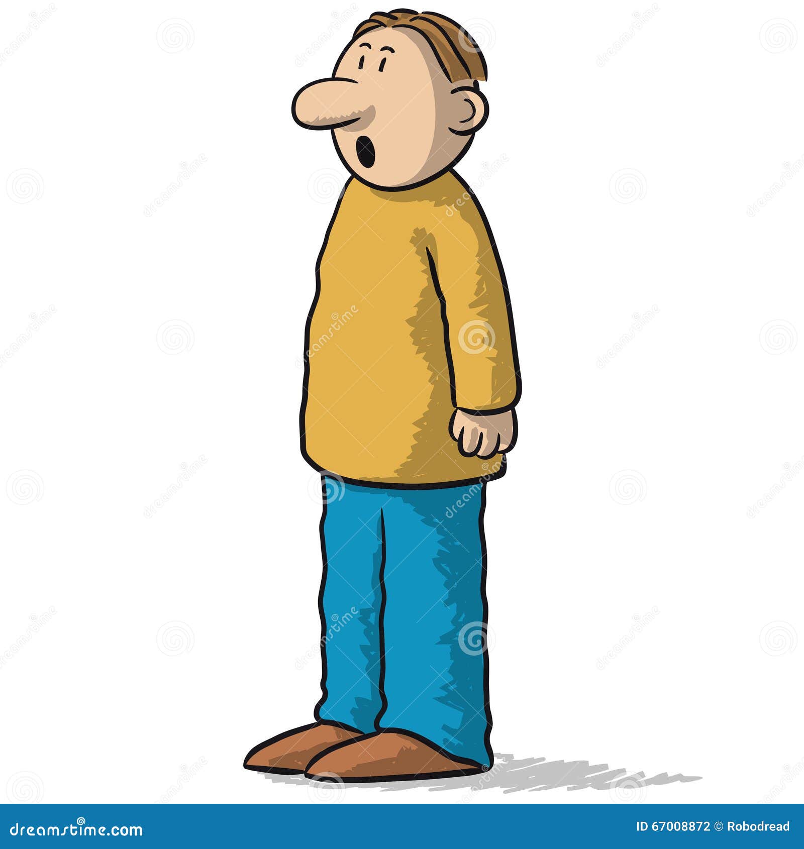 Shocked character stock vector. Illustration of funny - 67008872