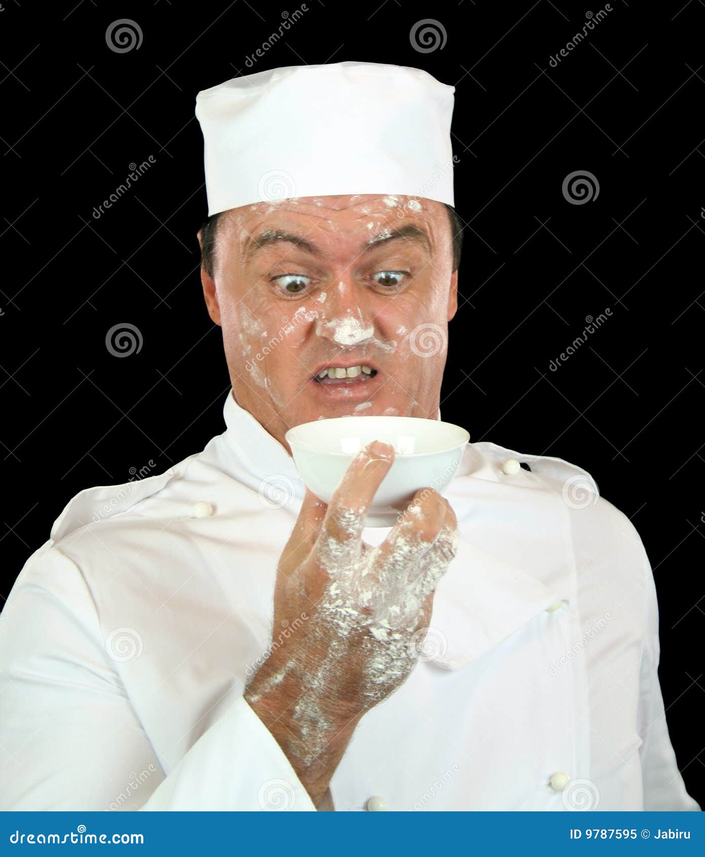 Shocked Chef stock image. Image of preparer, powder, shocked - 9787595