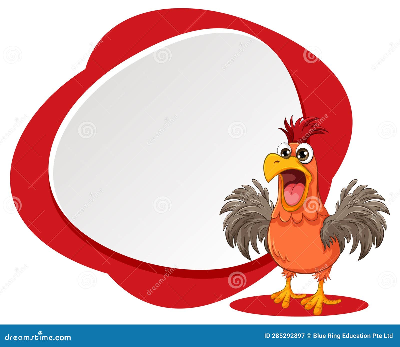 Shocked Chicken Cartoon Illustration Stock Vector - Illustration of ...