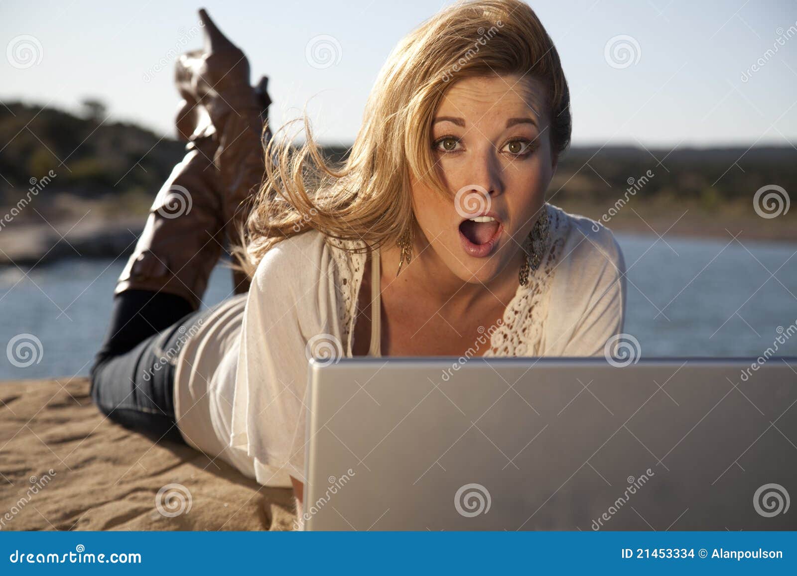 Shocked computer stock photo. Image of computer, laptop - 21453334