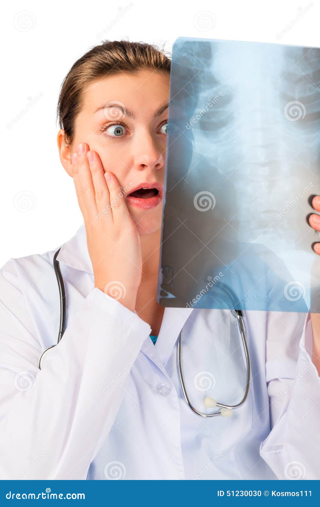 Shocked Doctor With Surgical Mask Royalty-Free Stock Photo ...