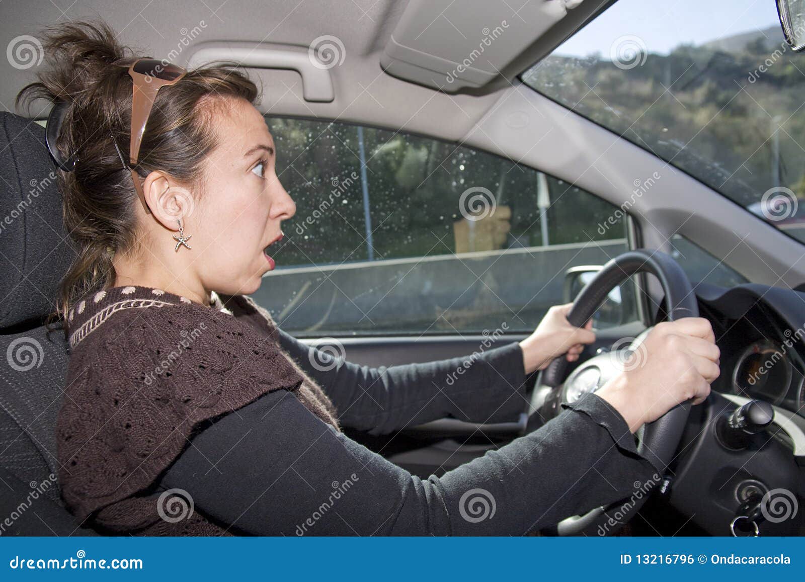 Shocked driving stock photo. Image of accidents, speech - 13216796