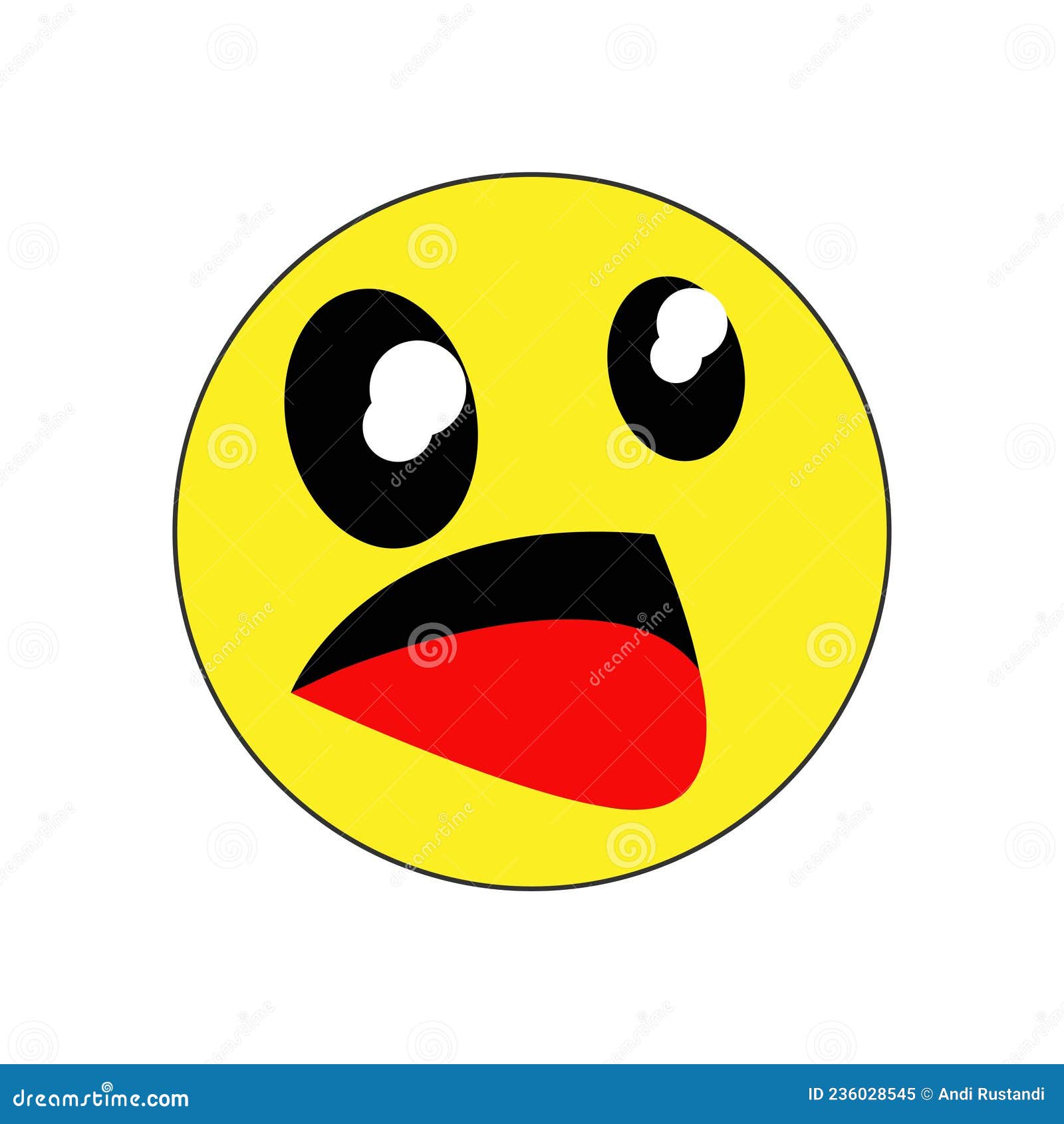Shocked Expression Emoticon. Shock Emoji Stock Vector - Illustration of ...