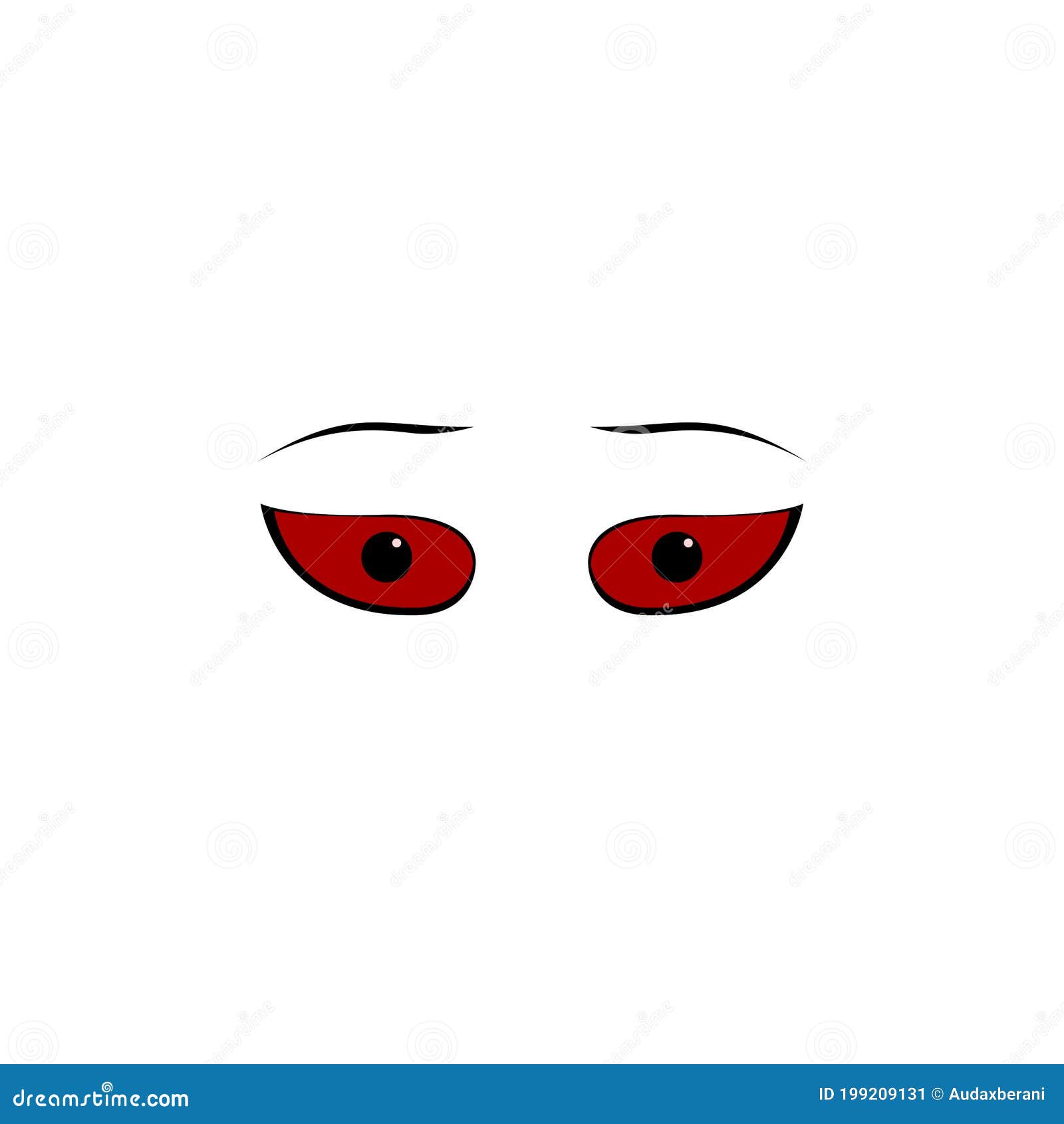 Shocked Expression from Red Eyes Demon and Devil Series Stock Vector ...