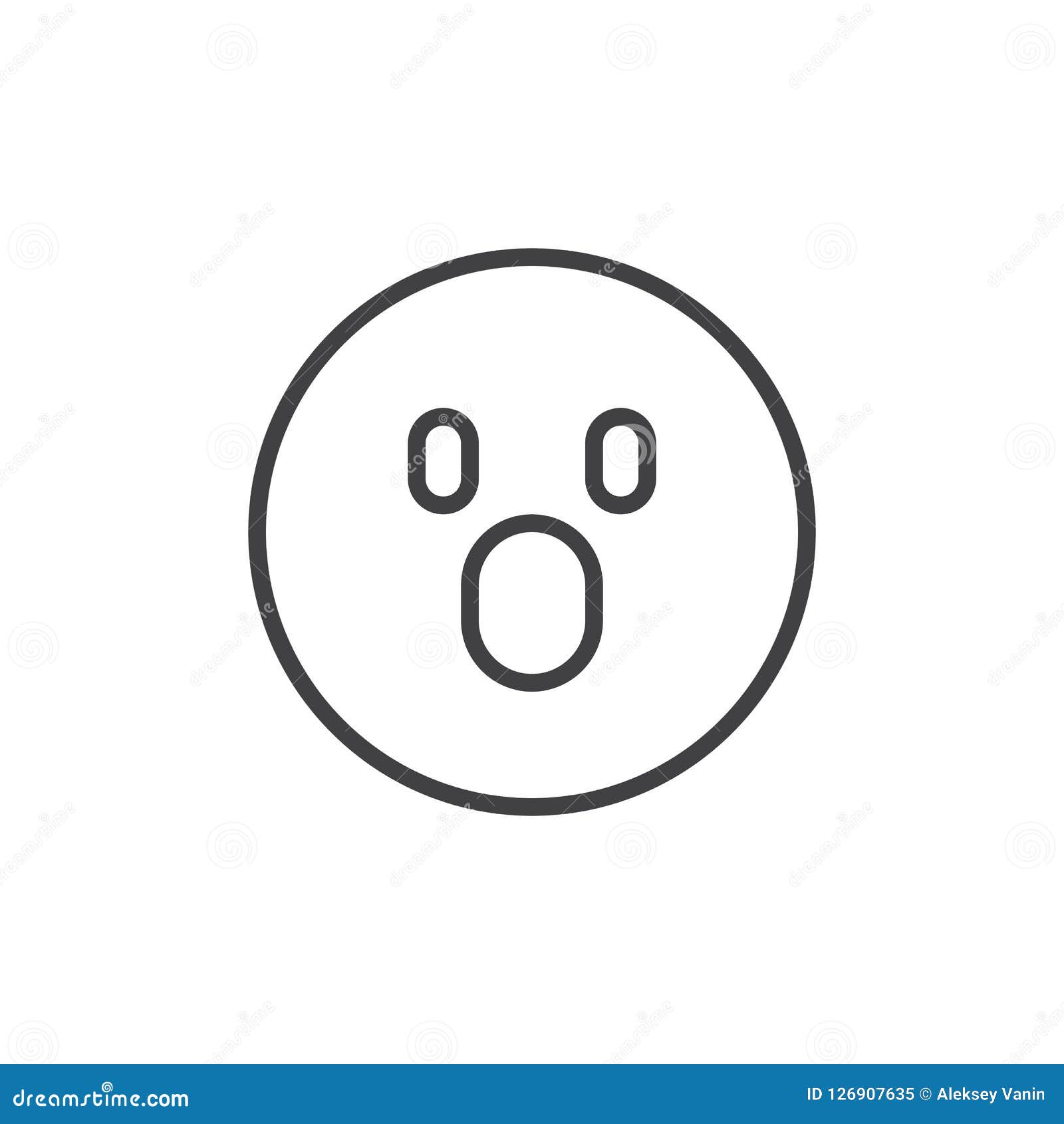 Shocked Face Emoticon Outline Icon Stock Vector - Illustration of face ... Shocked Face Emoticon Outline Icon Stock Vector - Illustration of face ...