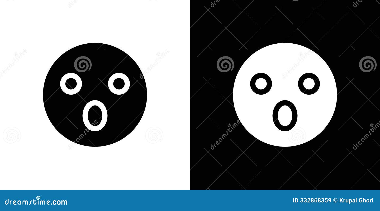 Shocked Face Icon Logo Set Vector Stock Vector - Illustration of ...