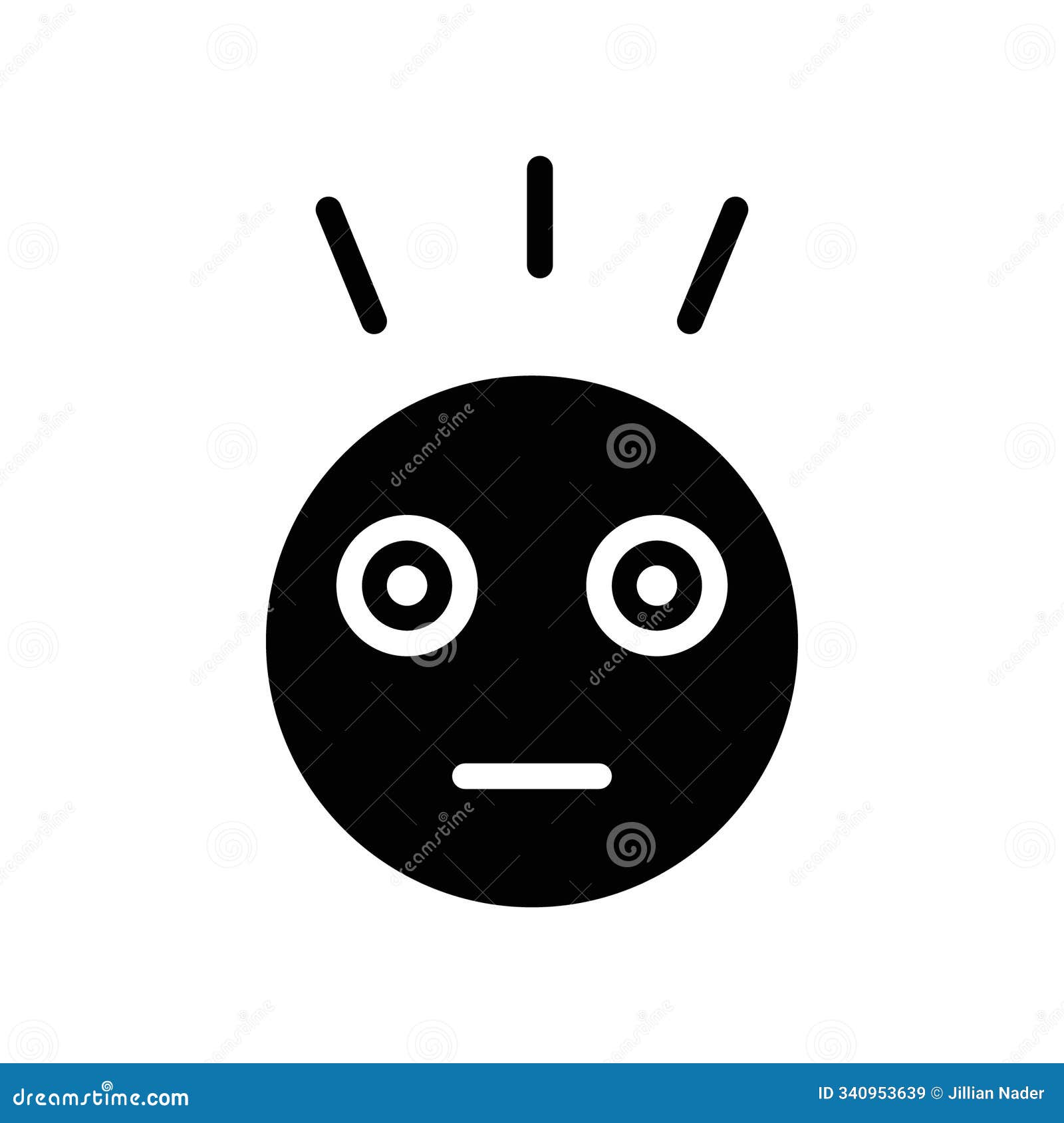 Shocked Face Icon Web Design in Vector Stock Vector - Illustration of ...