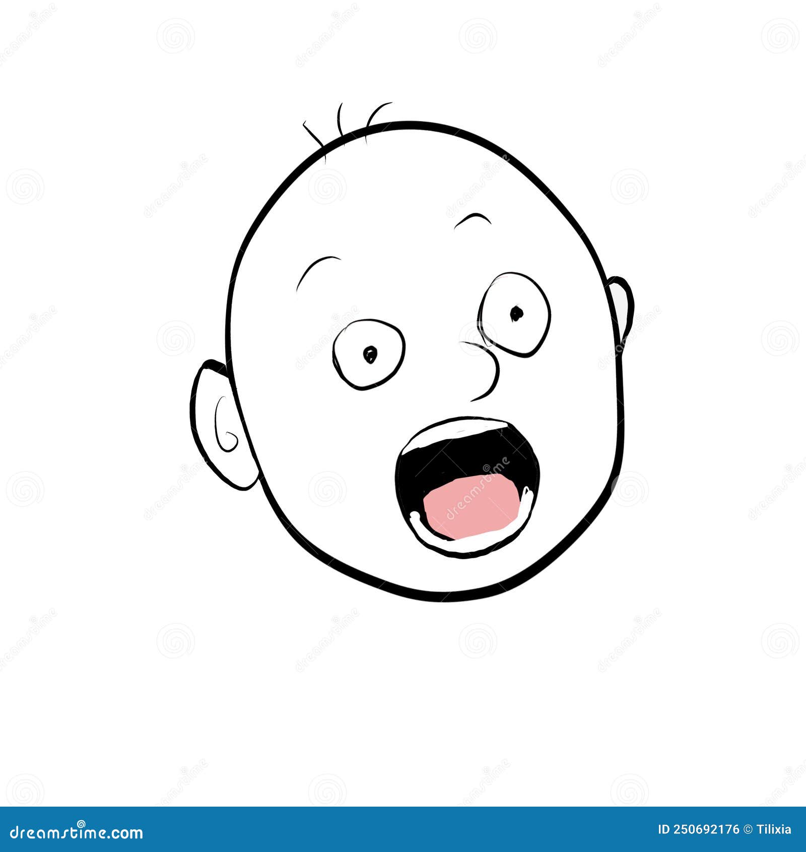 Shocked Facial Expression Cartoon Drawing Stock Illustration ... Shocked Facial Expression Cartoon Drawing Stock Illustration ...