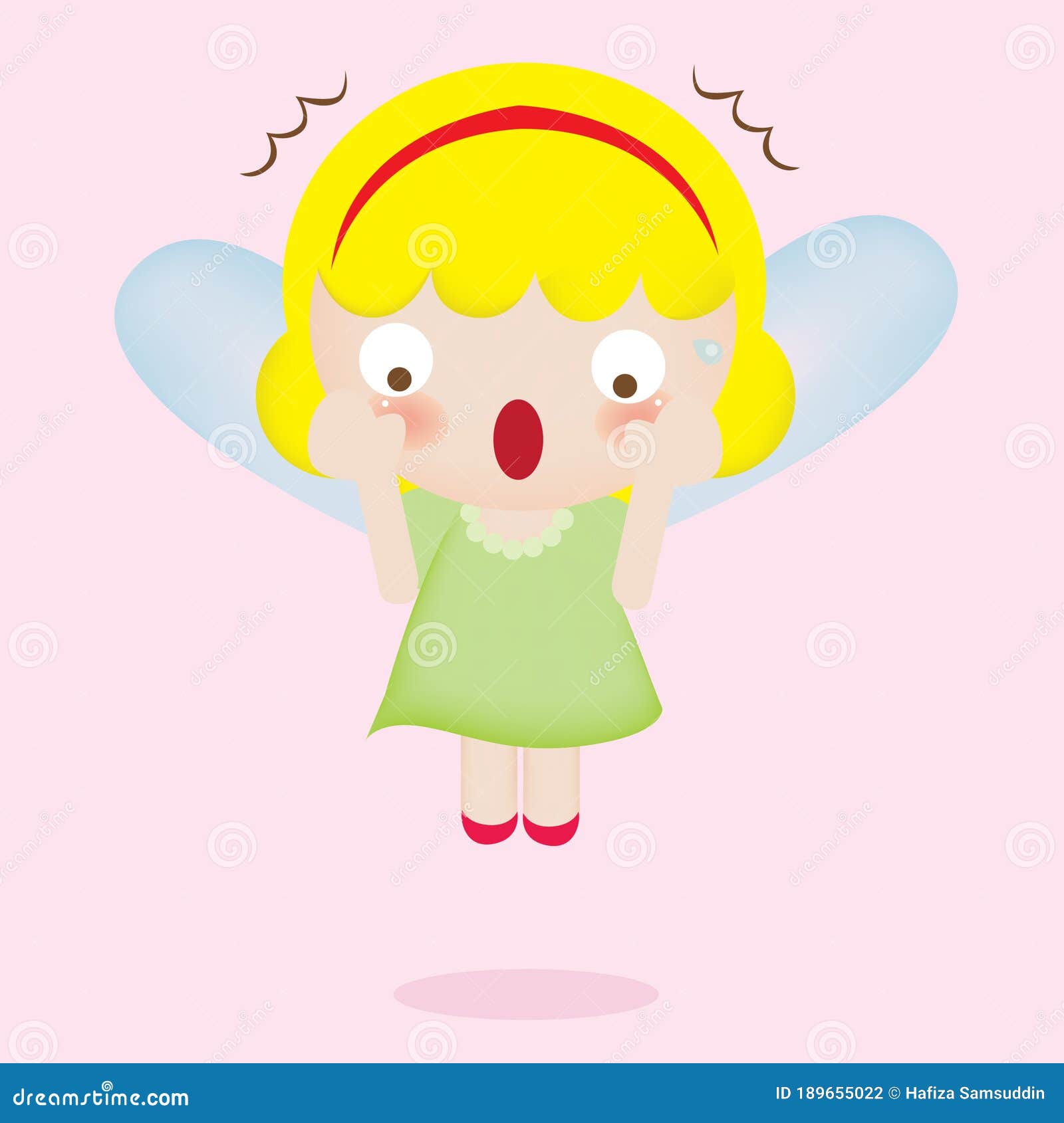 Shocked Fairy. Vector Illustration Decorative Design Stock Vector ...