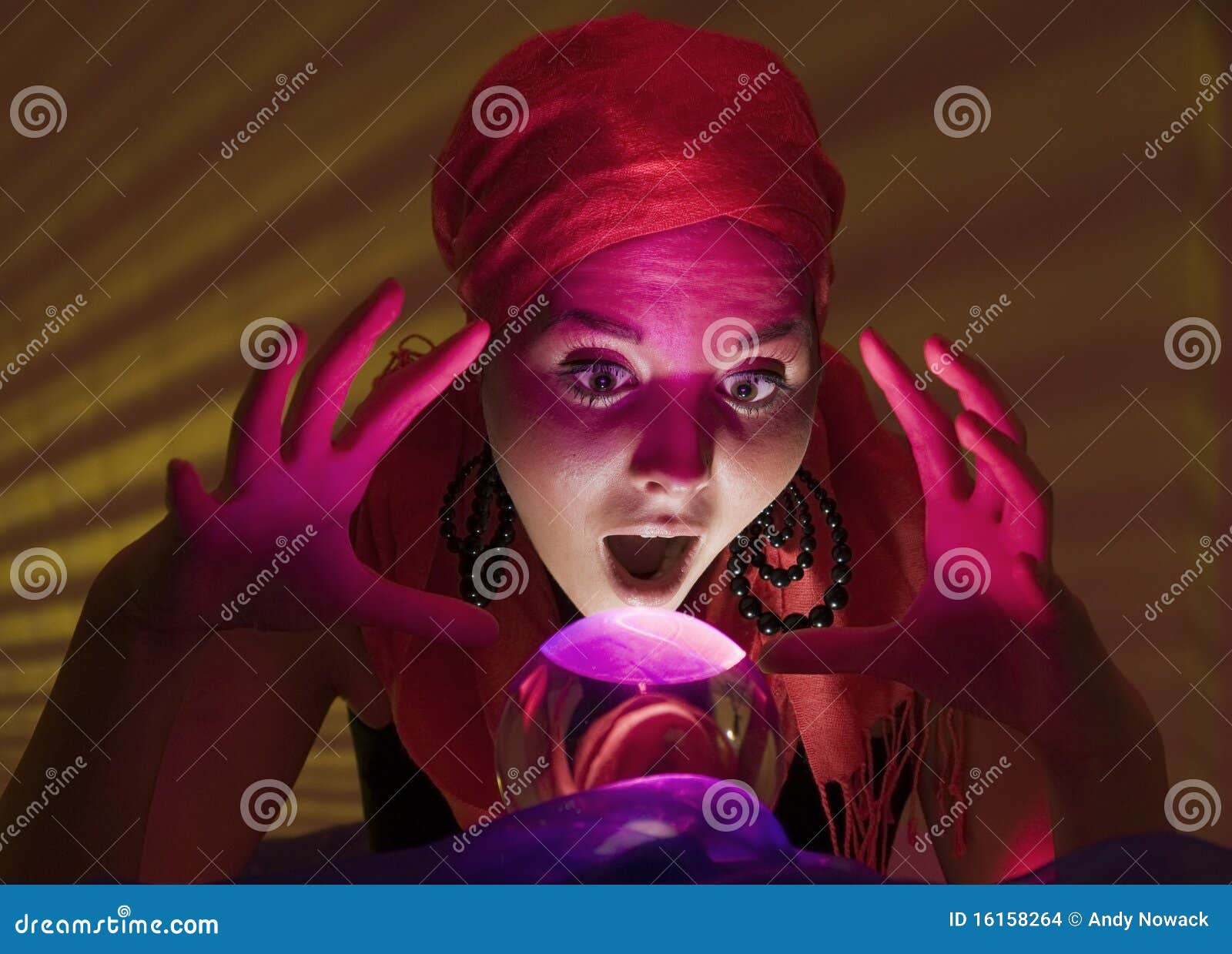 Shocked fortune teller stock photo. Image of looking - 16158264