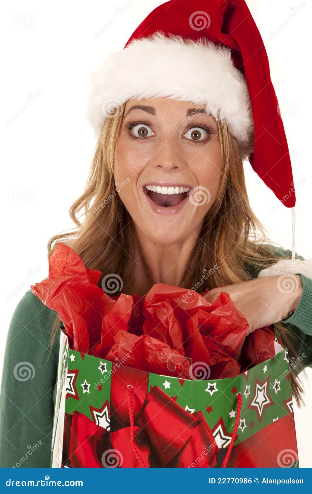 Shocked at gift stock photo. Image of caucasian, attractive - 22770986