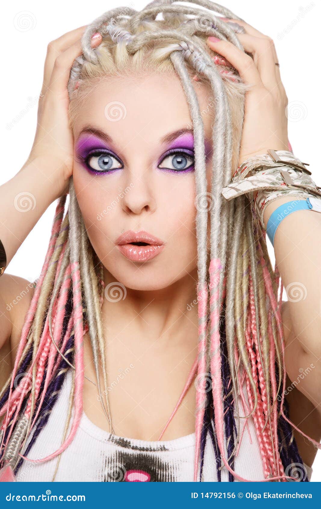 Shocked girl stock photo. Image of shocked, fashion, dreads - 14792156