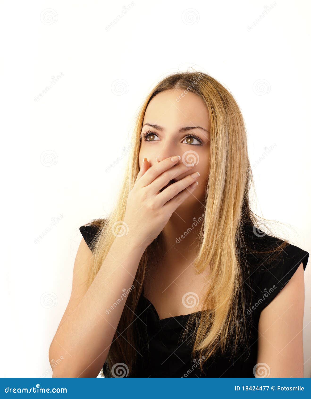 Shocked girl stock image. Image of emotion, white, female - 18424477