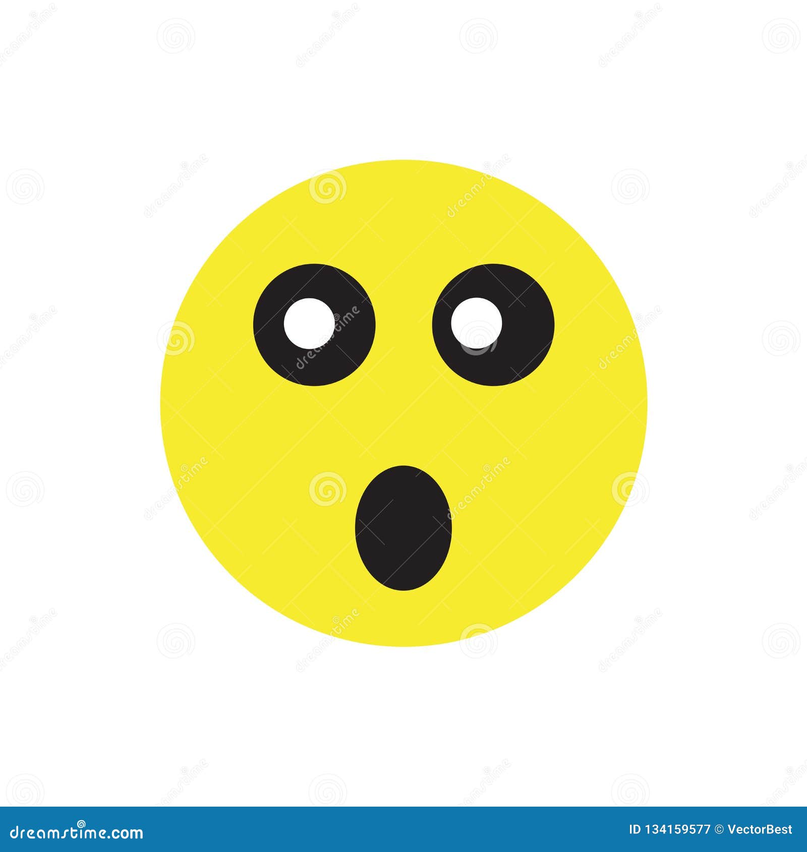 Shocked Icon Vector Sign and Symbol Isolated on White Background Stock ...