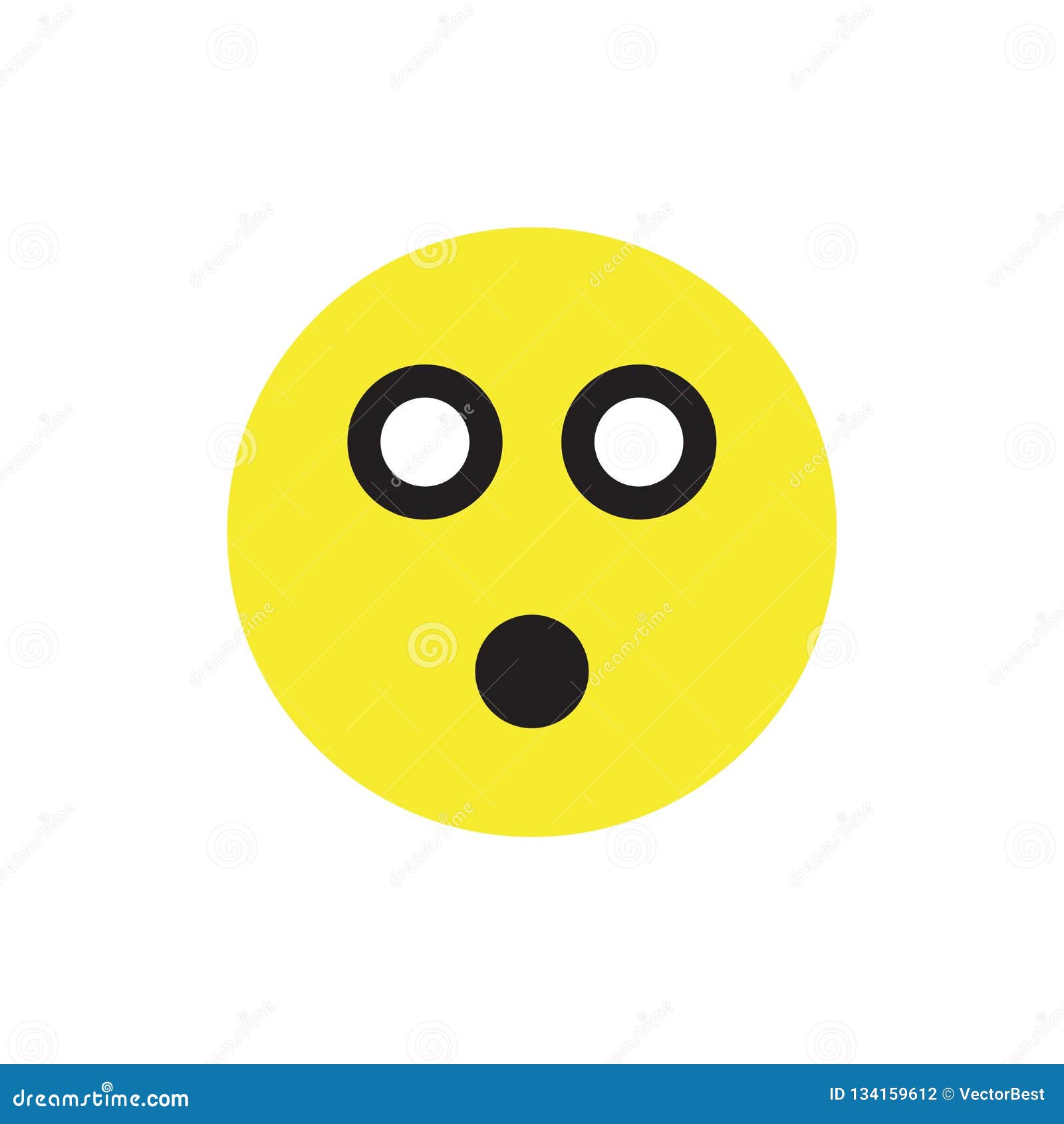 Shocked Icon Vector Sign and Symbol Isolated on White Background Stock ...