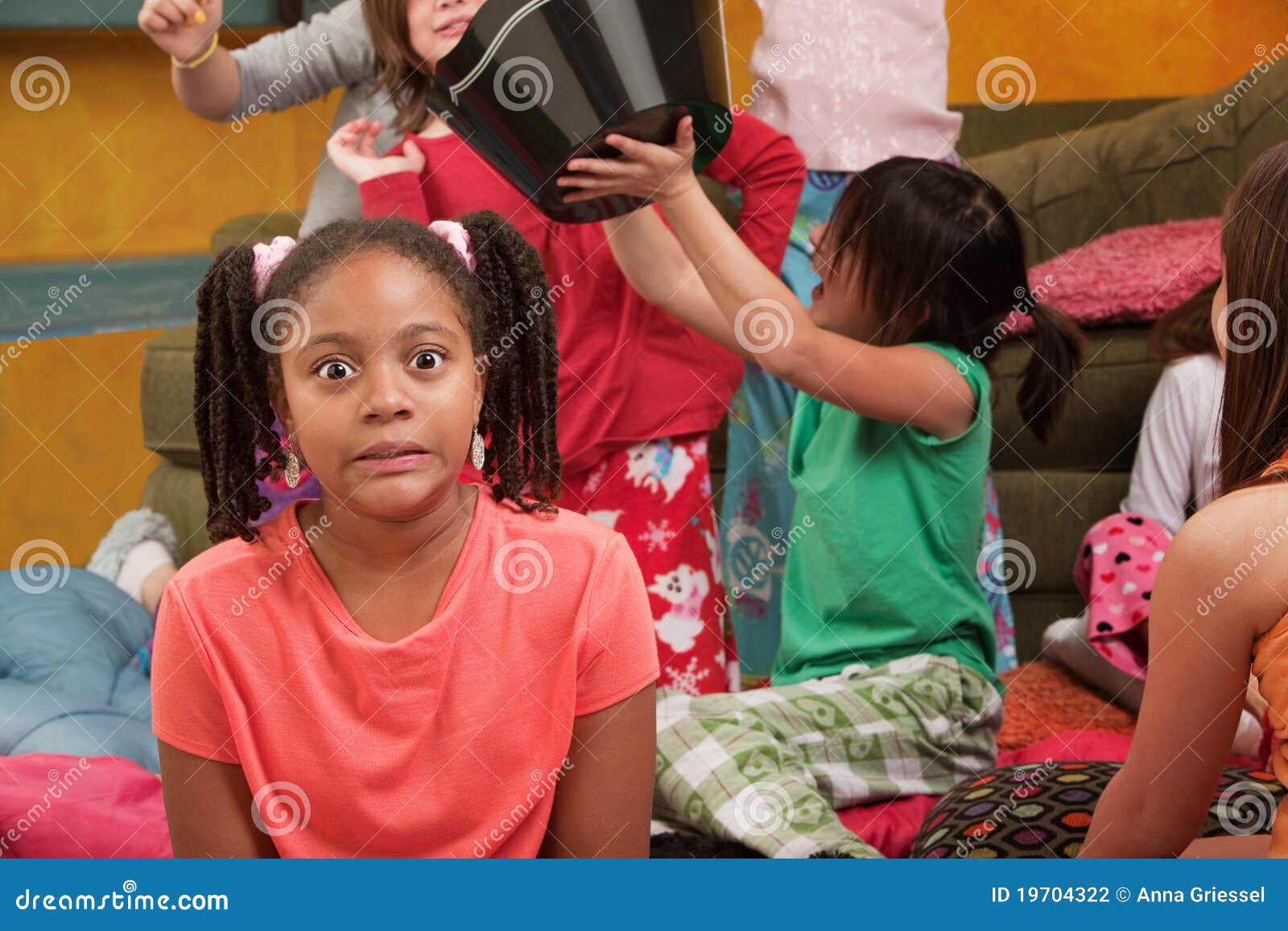 Shocked Little Girl stock photo. Image of mistake, bowl - 19704322