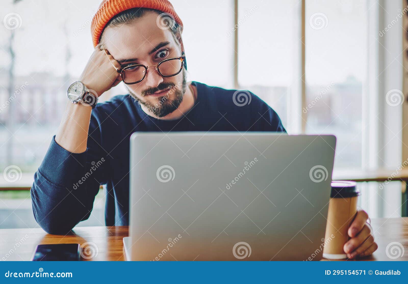 Shocked Male Freelancer Amazed from Received Email with Information ...