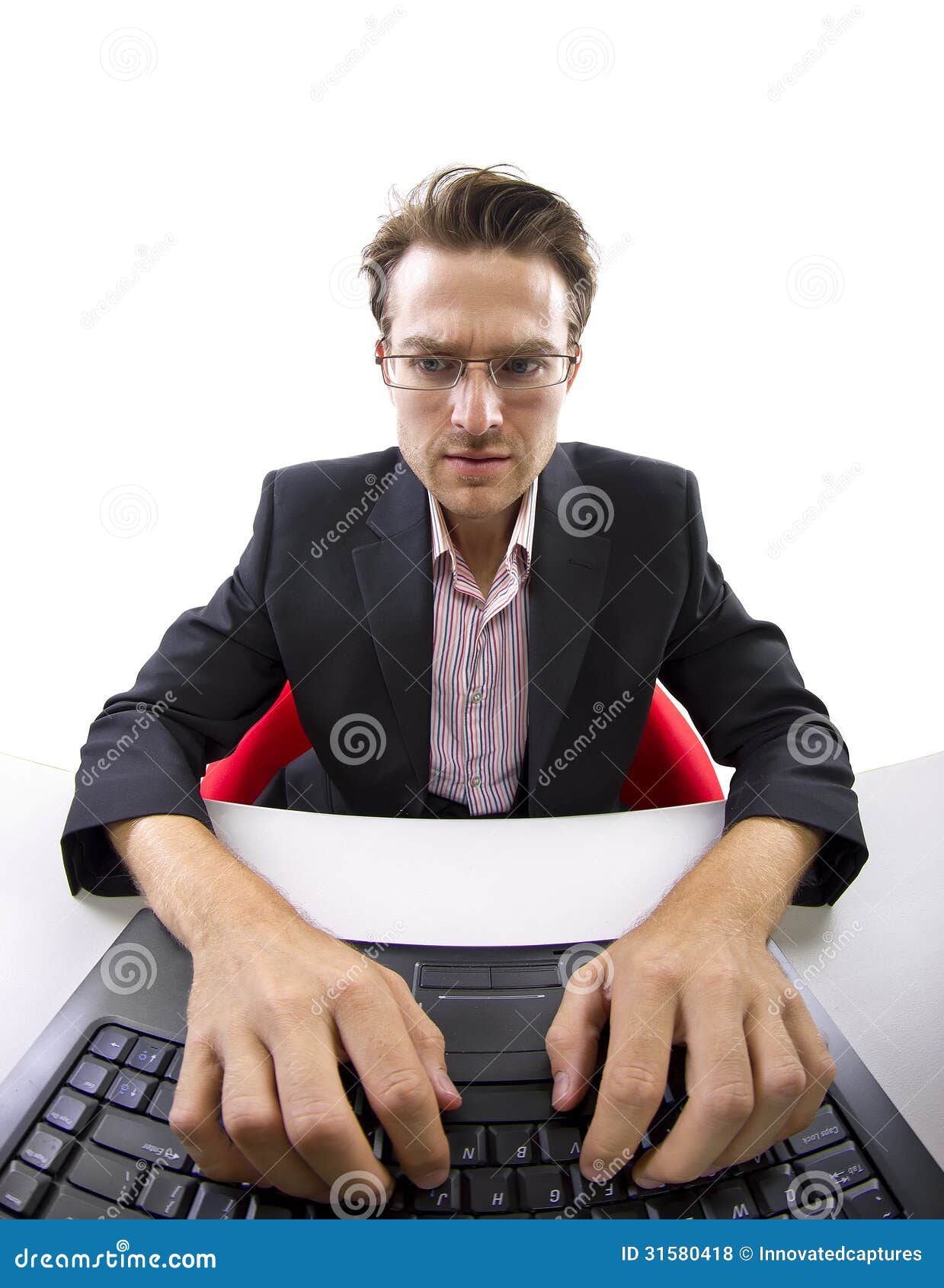 Shocked stock photo. Image of employee, excited, chat - 31580418