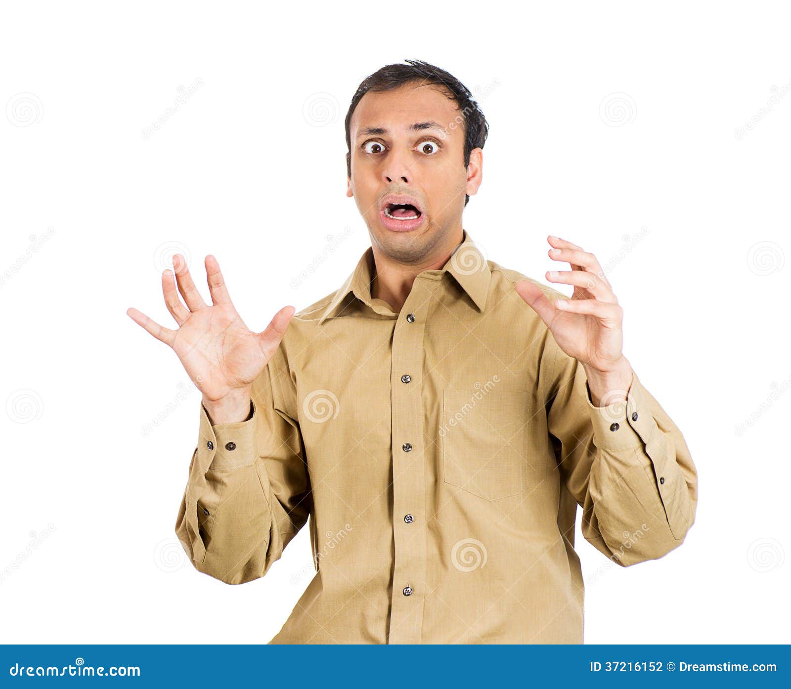 Shocked man stock photo. Image of nervous, hispanic, multicultural ...