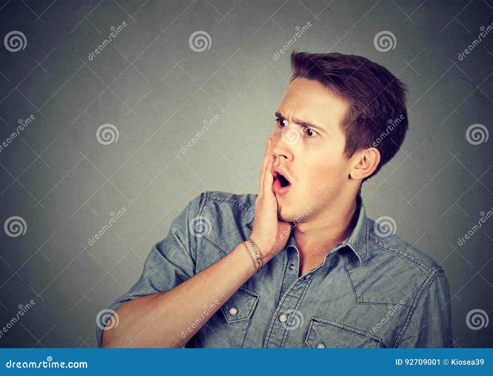 Shocked Man Looking To the Side Stock Image - Image of handsome ...