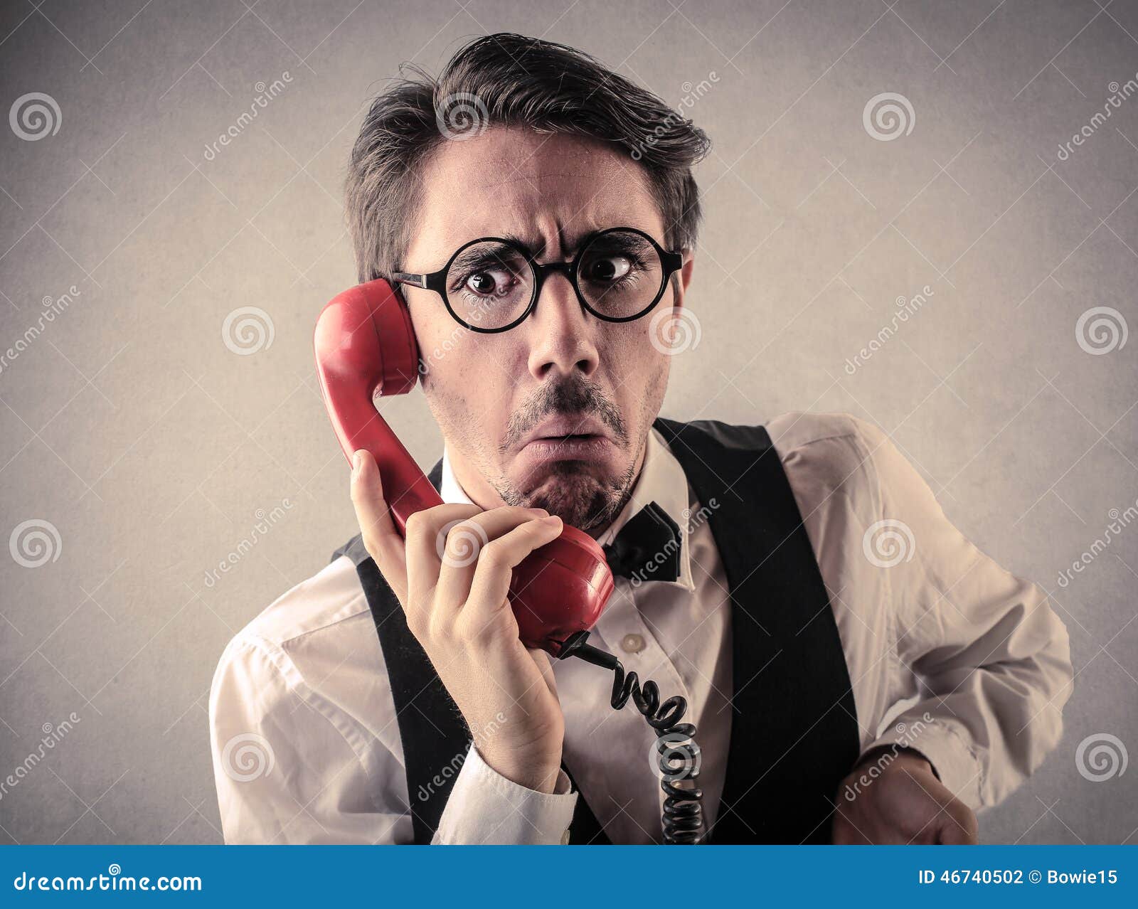 Shocked man at the phone stock photo. Image of phone - 46740502