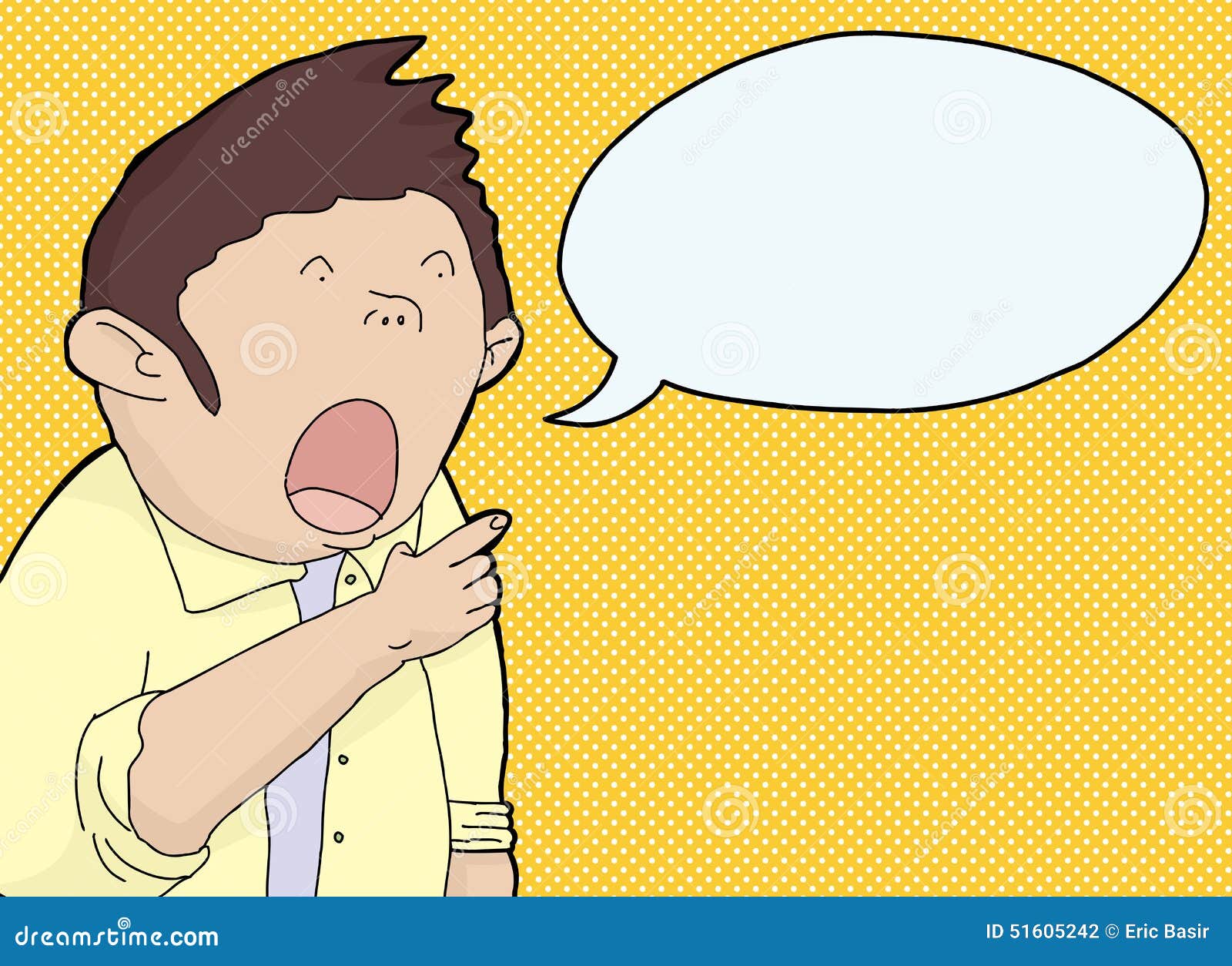 Shocked Man Yelling stock illustration. Illustration of cartoon - 51605242