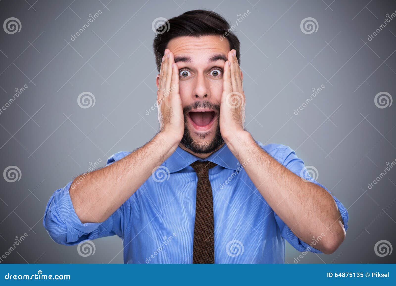 Shocked man stock image. Image of shocked, fault, background - 64875135