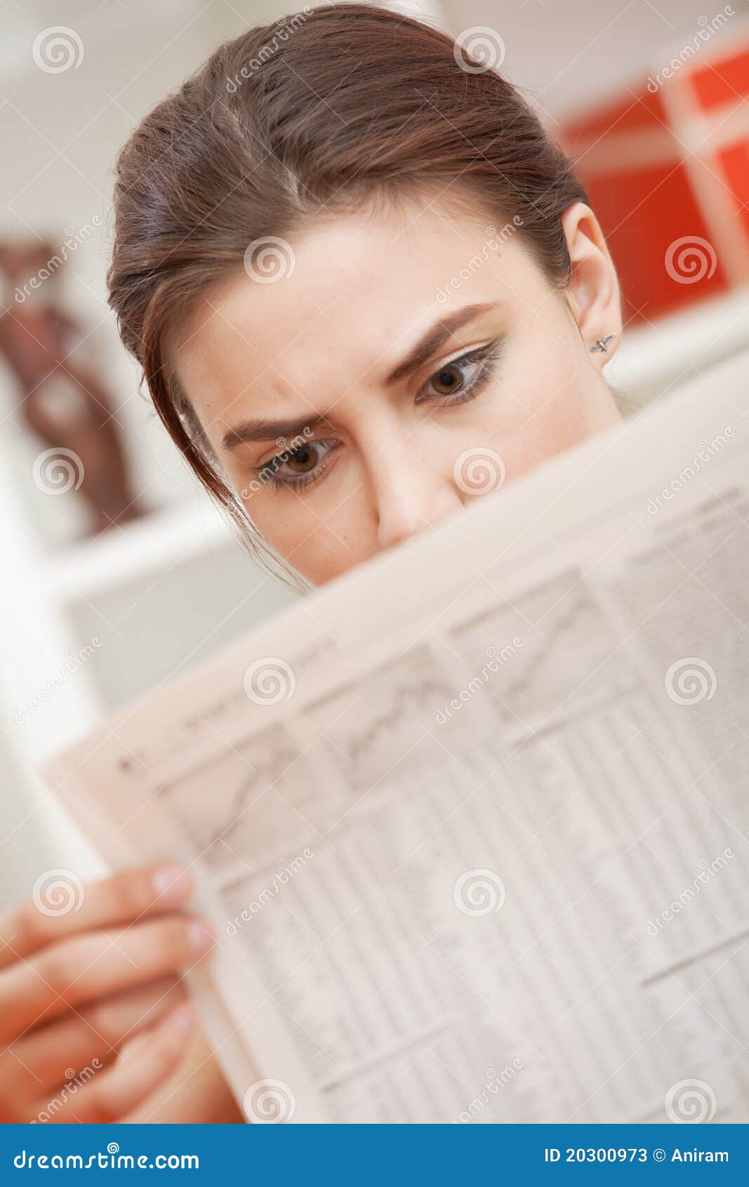Shocked news in newspaper stock image. Image of frustrated - 20300973