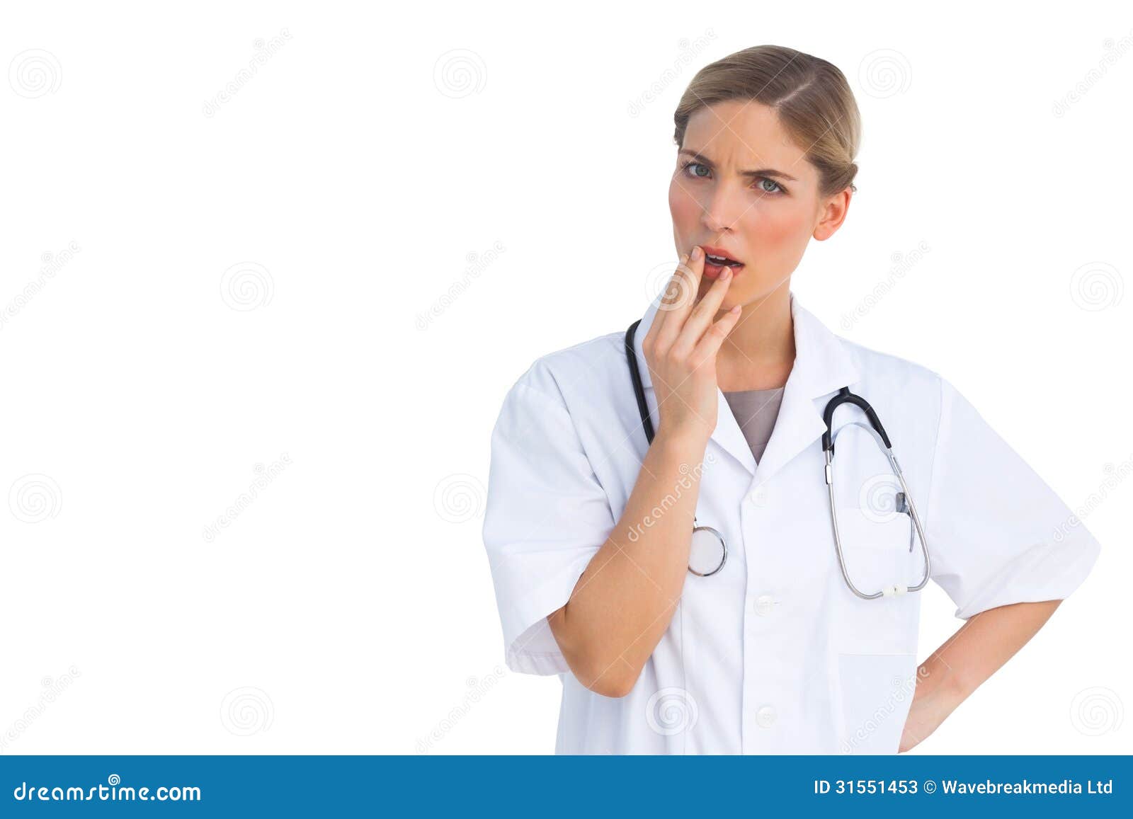 Shocked nurse stock image. Image of adult, shocked, caucasian - 31551453