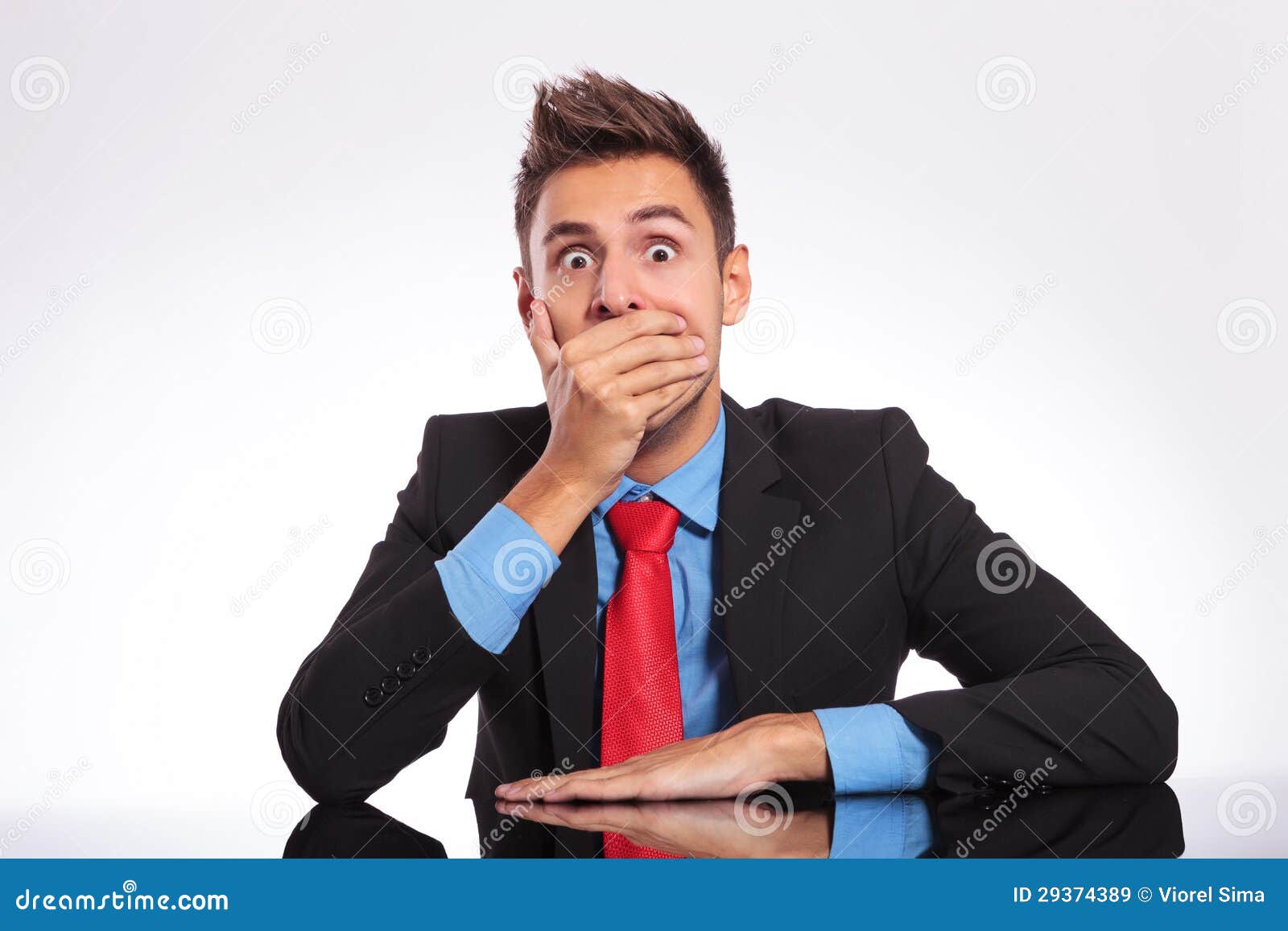 Shocked office man stock image. Image of casual, happy - 29374389