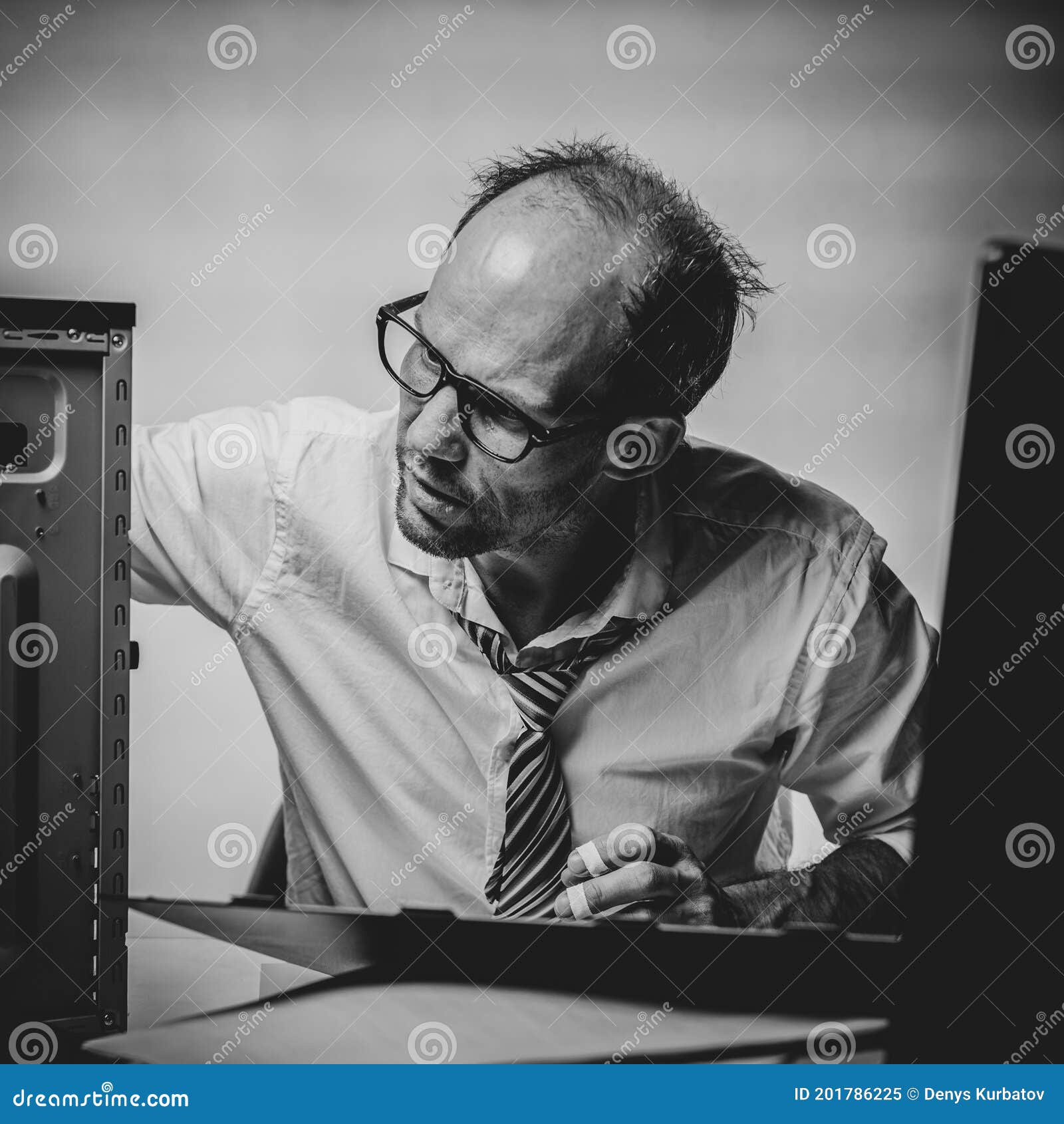 Shocked office worker stock image. Image of despair - 201786225