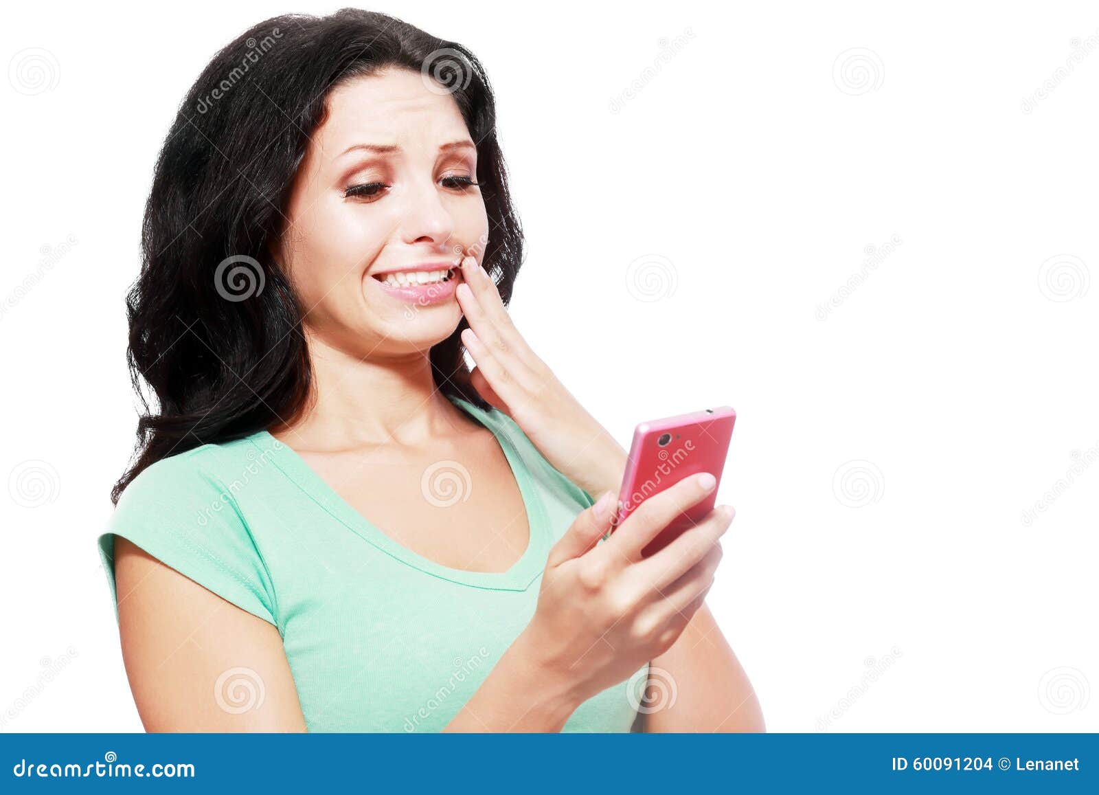 Shocked phone stock photo. Image of browsing, cellphone - 60091204