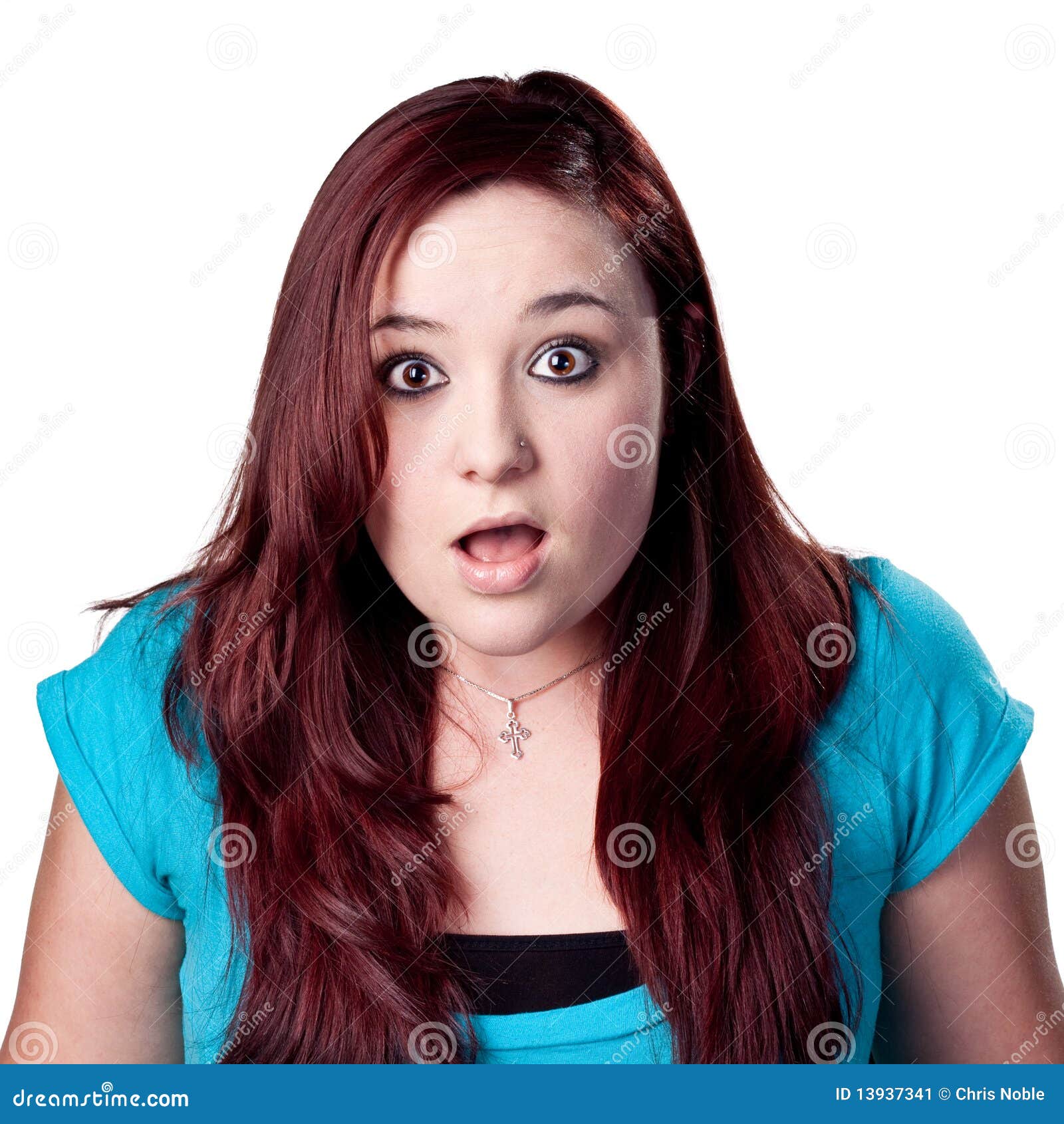 Shocked Portrait of a Red Head Stock Image - Image of expression ...