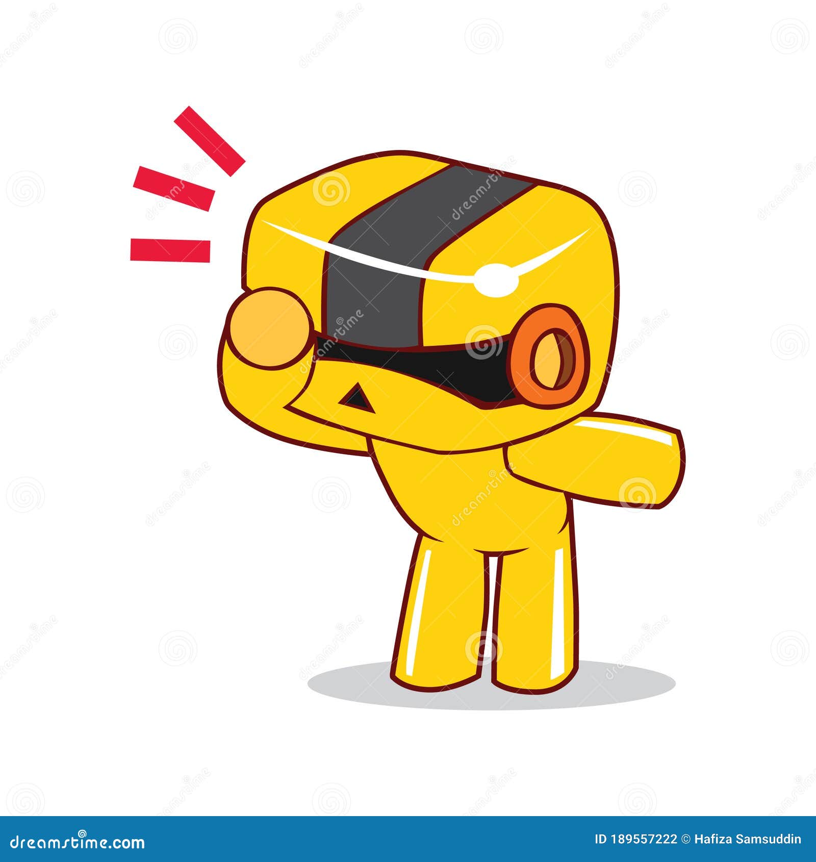 Shocked Robot. Vector Illustration Decorative Design Stock Vector ...
