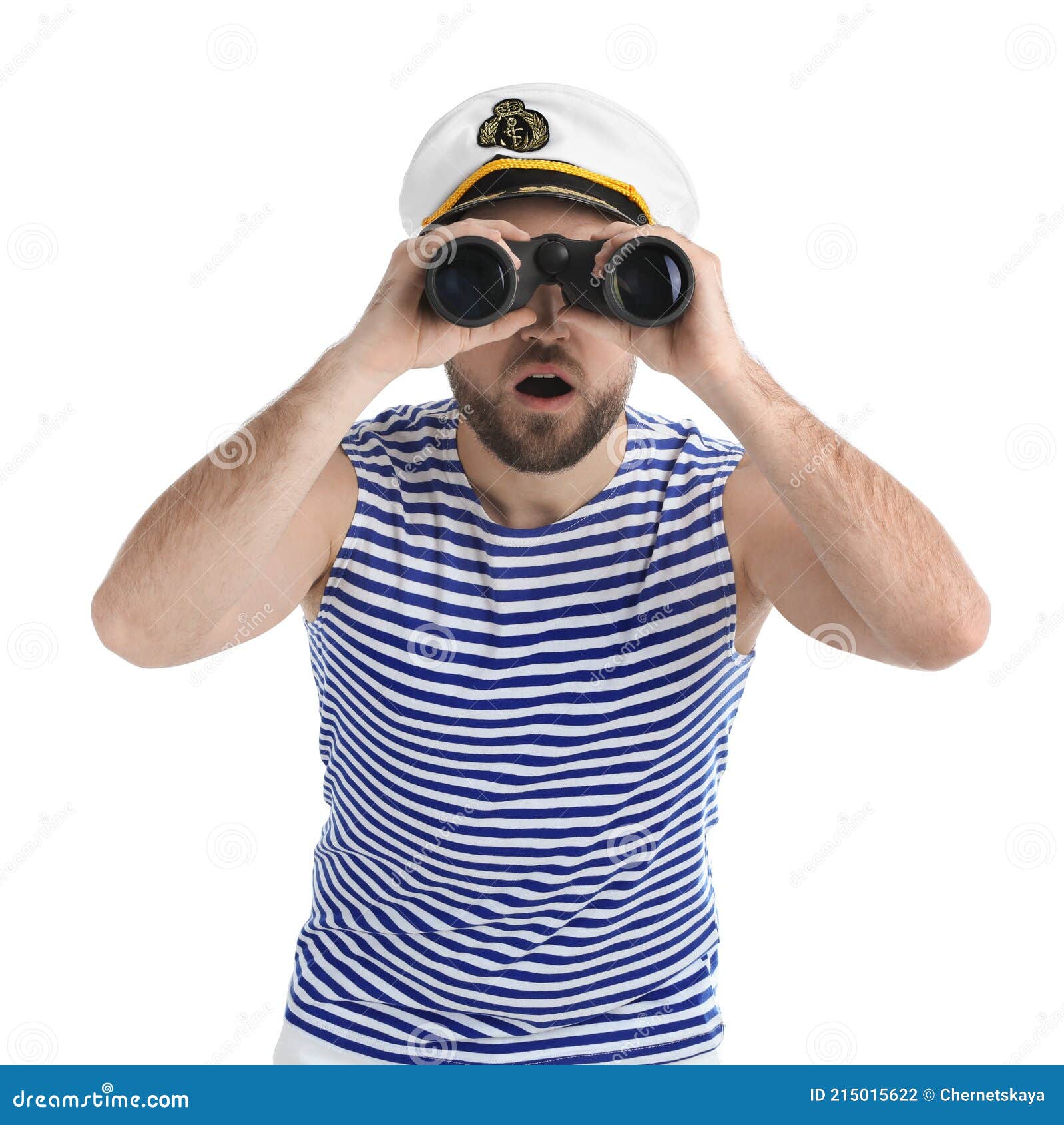 Sailor Looking Through Binoculars Royalty-Free Stock Photo ...
