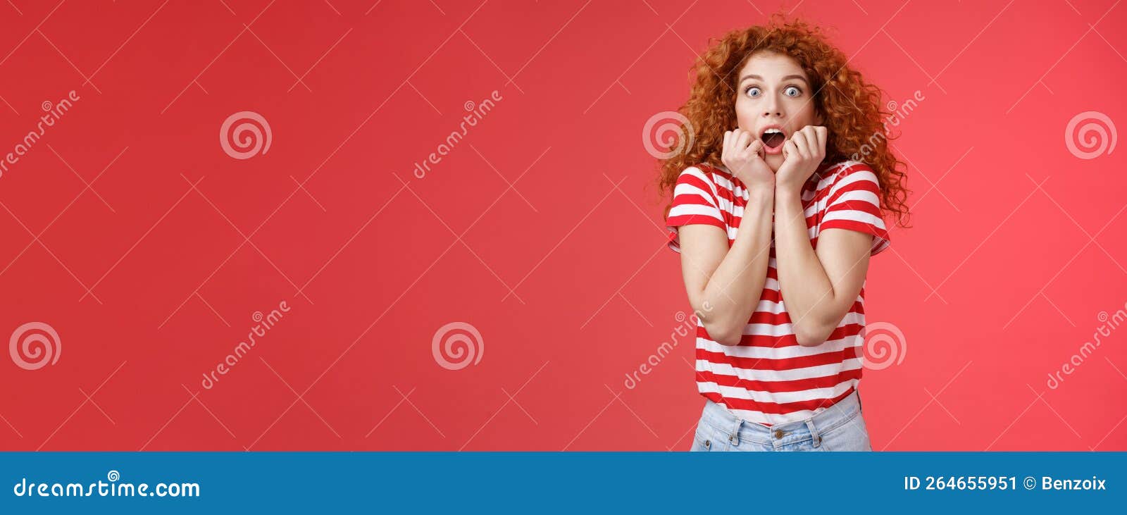 Shocked Scared Ambushed Redhead Curly Haired Cute Girlfriend Insecure