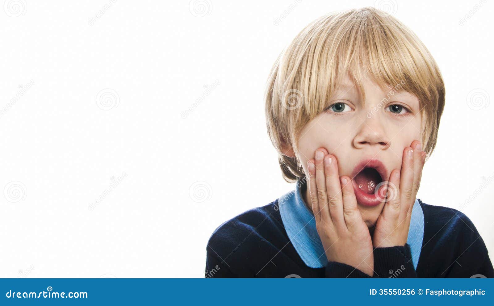 Shocked school boy stock photo. Image of casual, hand - 35550256